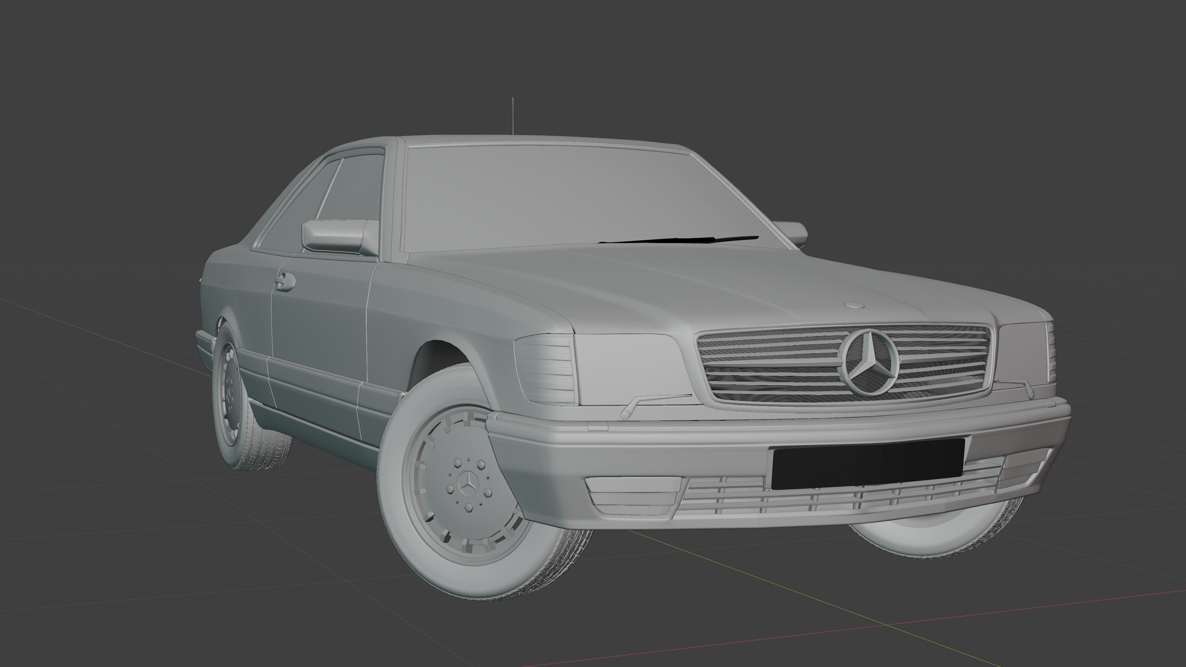 Mercedes Benz 560SEC c126 3D model | CGTrader