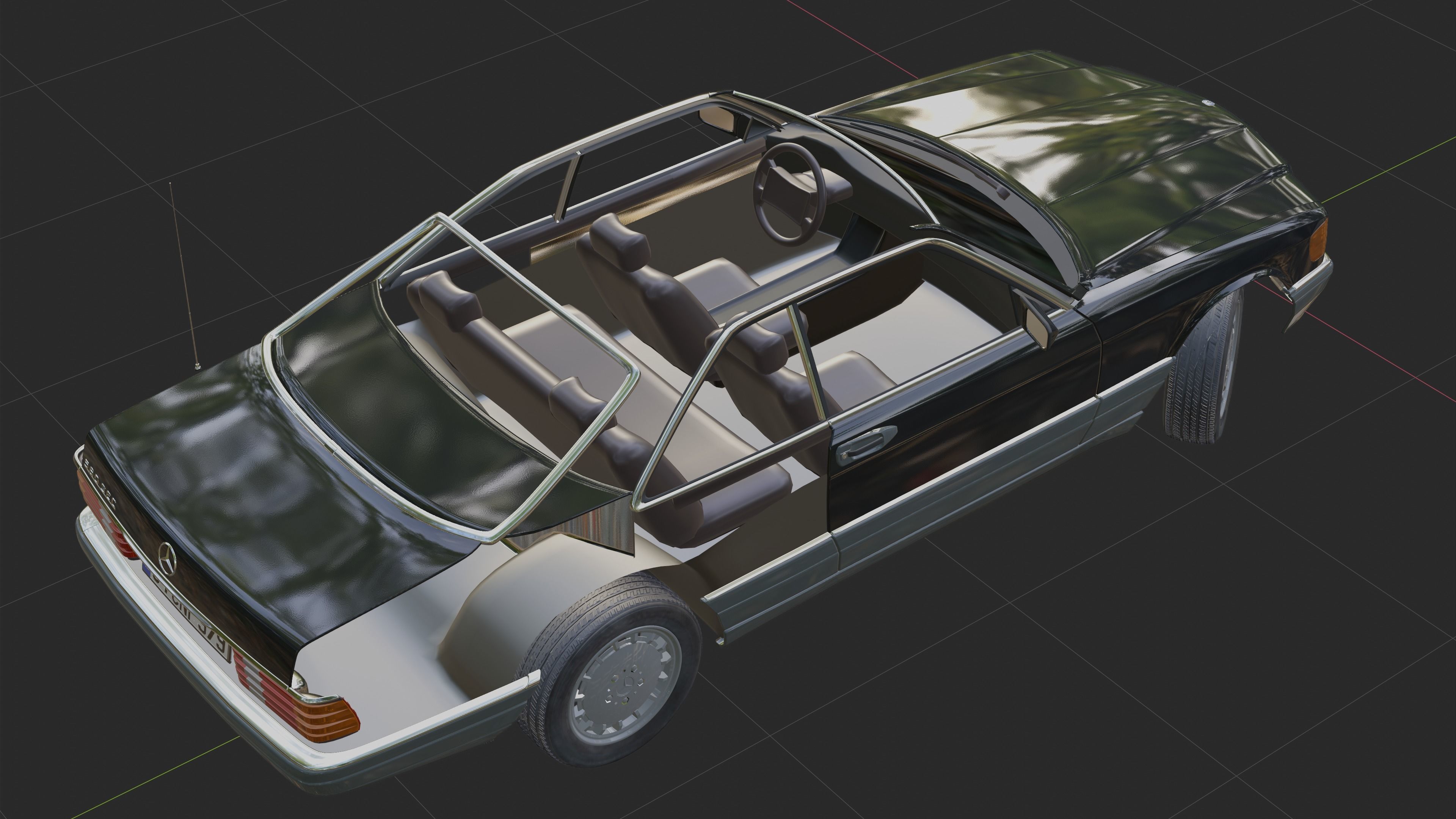 Mercedes Benz 560SEC c126 3D model | CGTrader