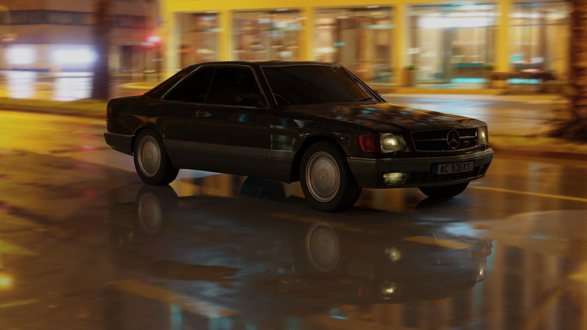 Mercedes Benz 560SEC c126 3D model | CGTrader