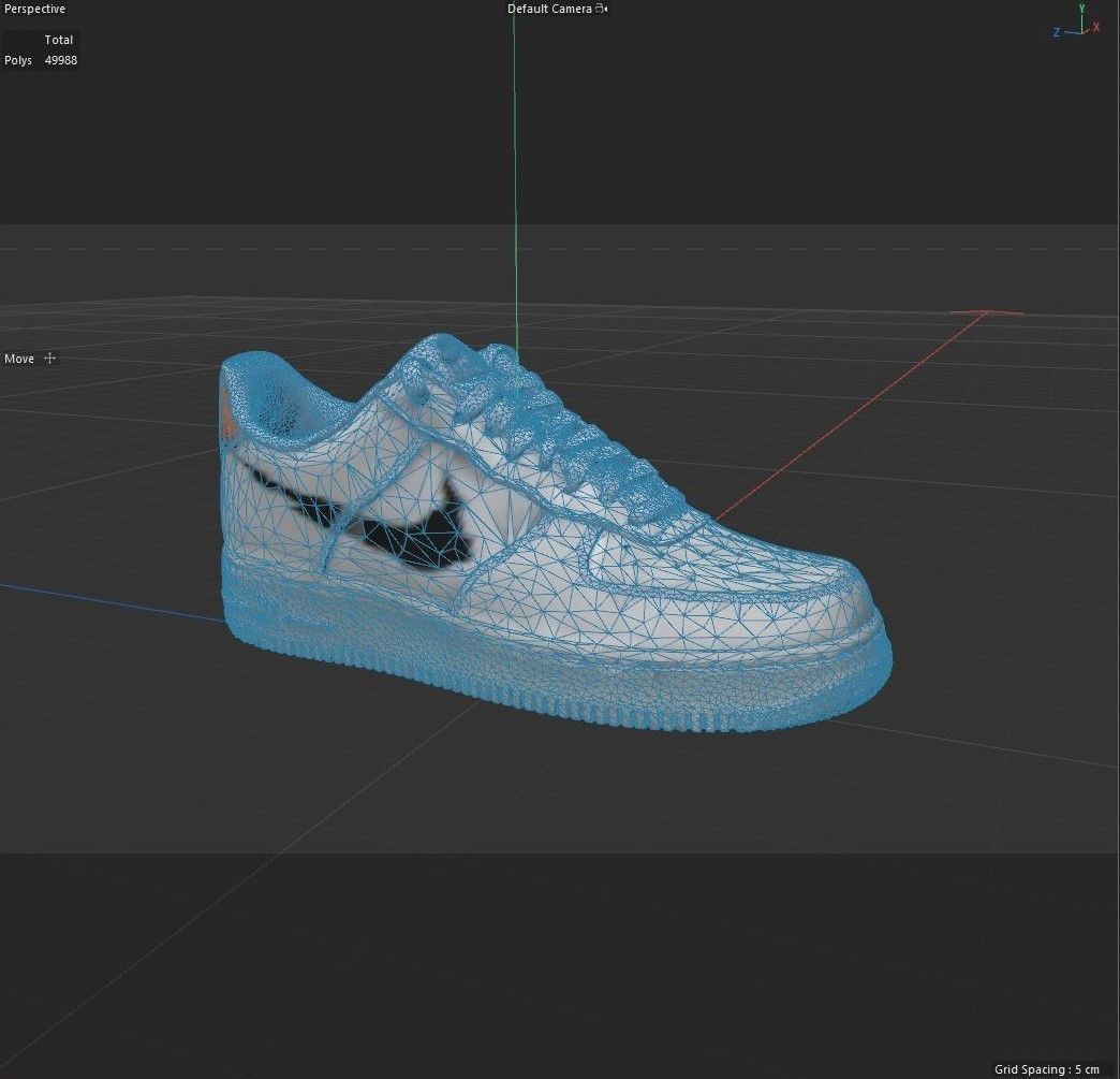 Nike Airforce One Orange White 8K Textures High Poly 3D model | CGTrader