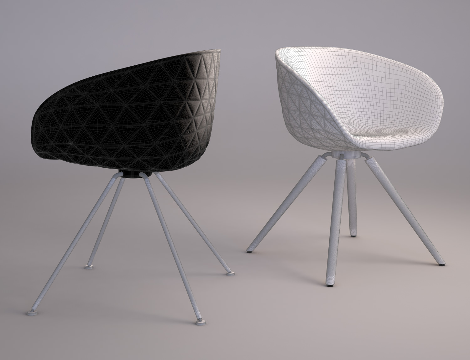 Tonon 905 structure steel wood chair 3D model | CGTrader