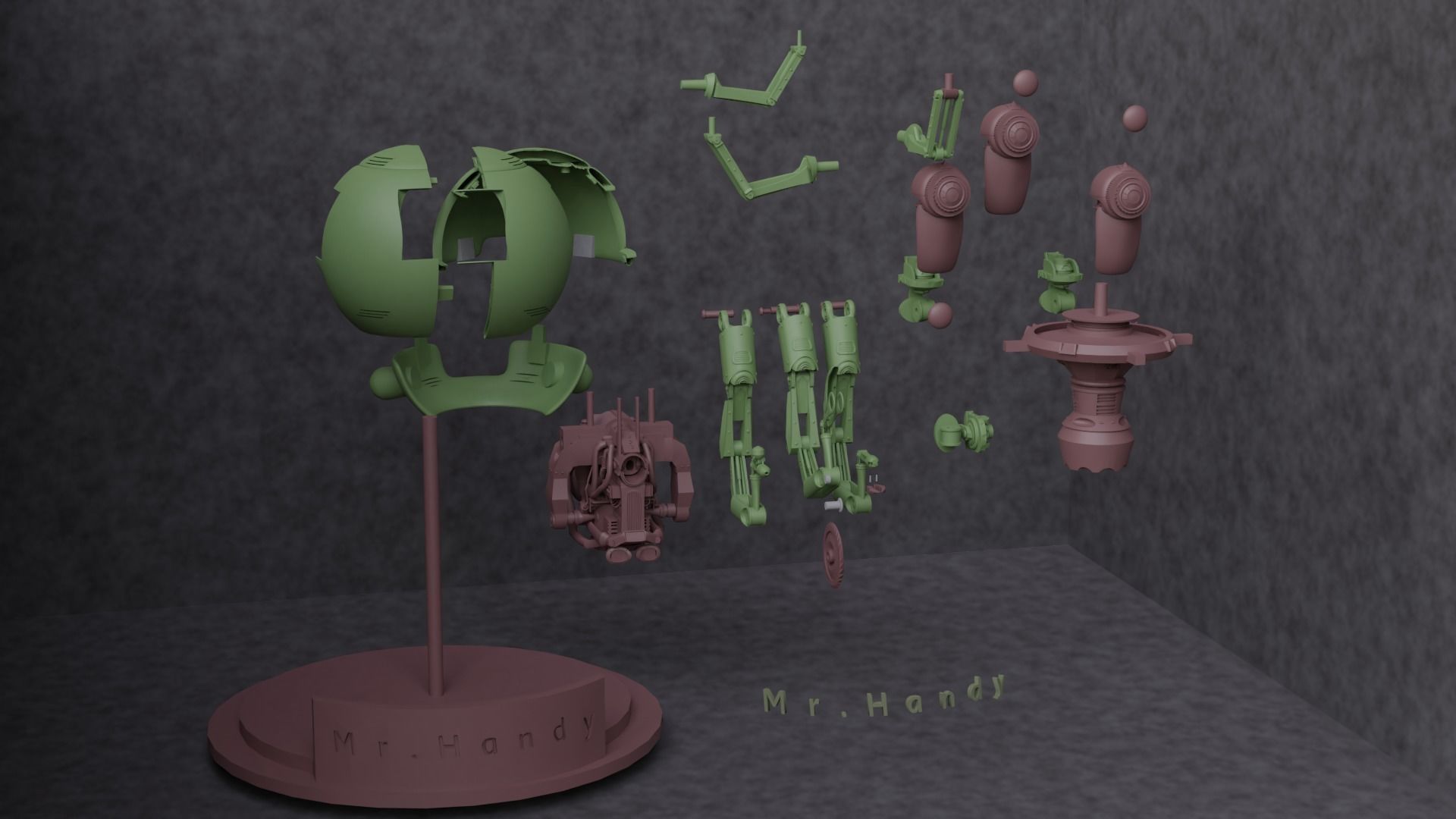 Fallout Robot Mr Handy 3D Print 3D model 3D printable | CGTrader