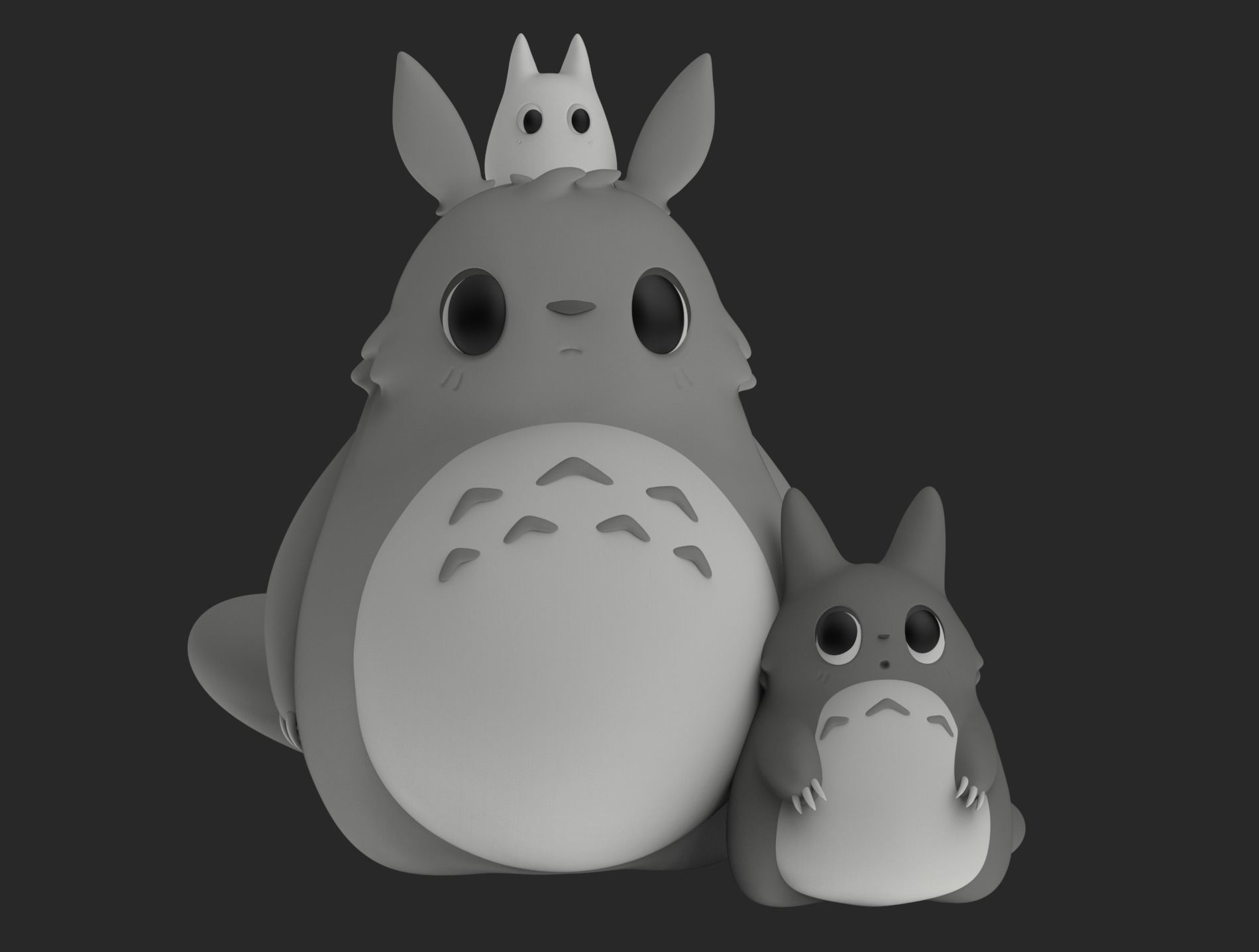 Totoro 3D model 3D printable | CGTrader