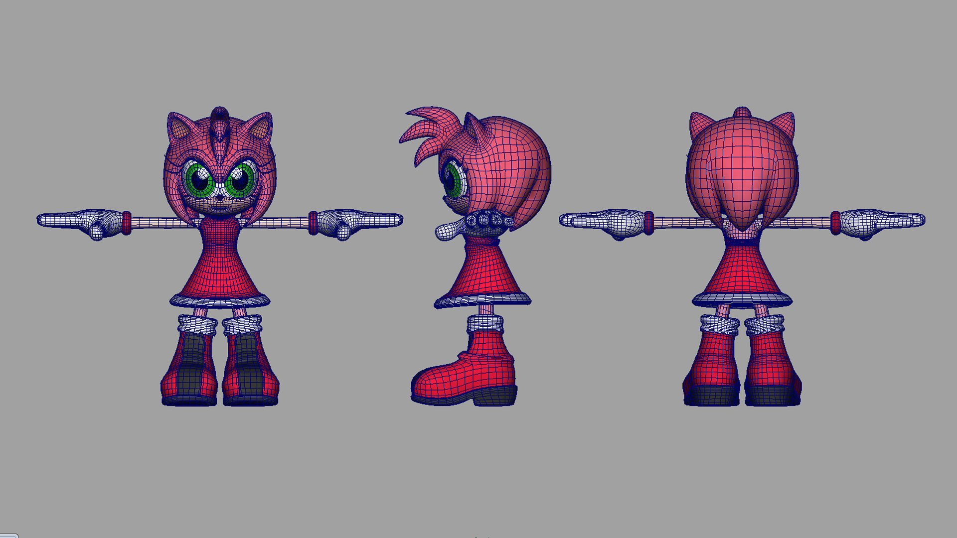 cartoon Amy Rose 3d model 3D model | CGTrader