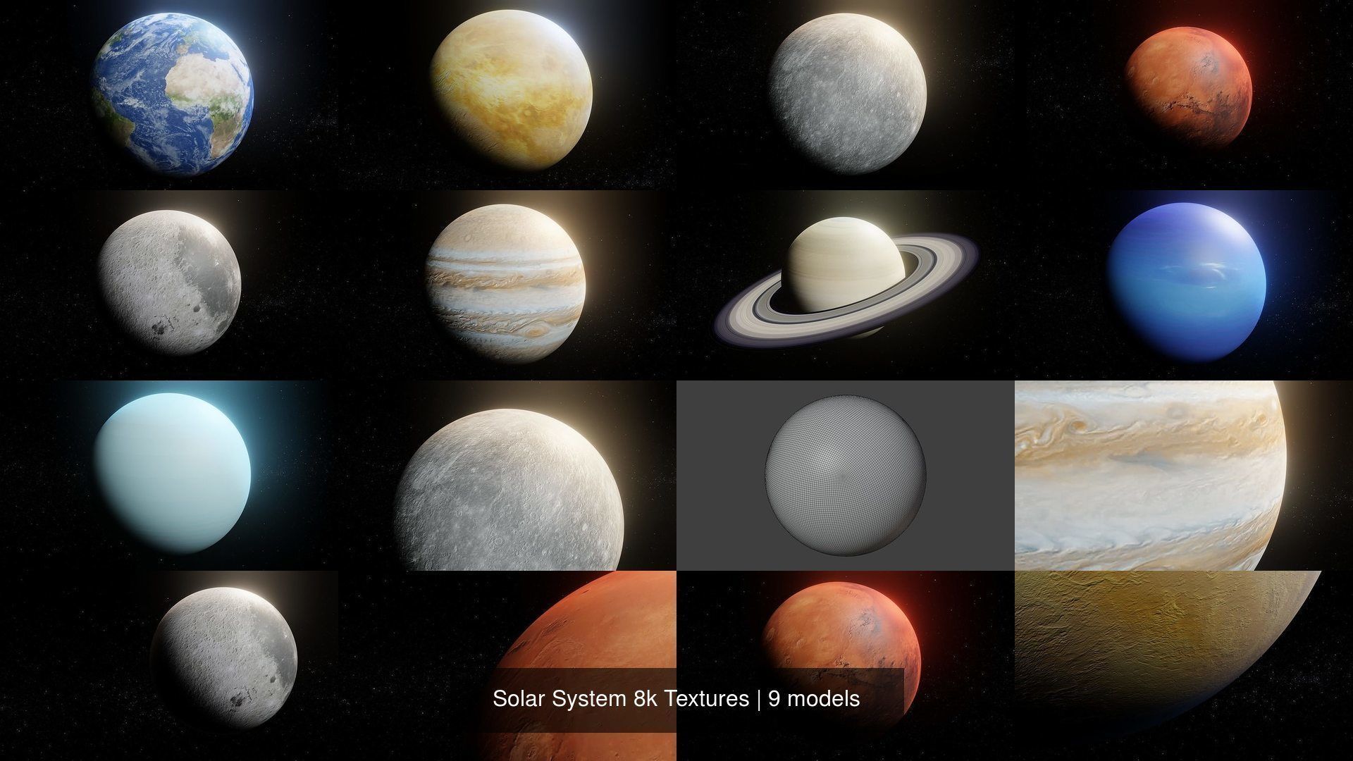 3D Model Collection Solar System 8k Textures VR / AR / low-poly | CGTrader