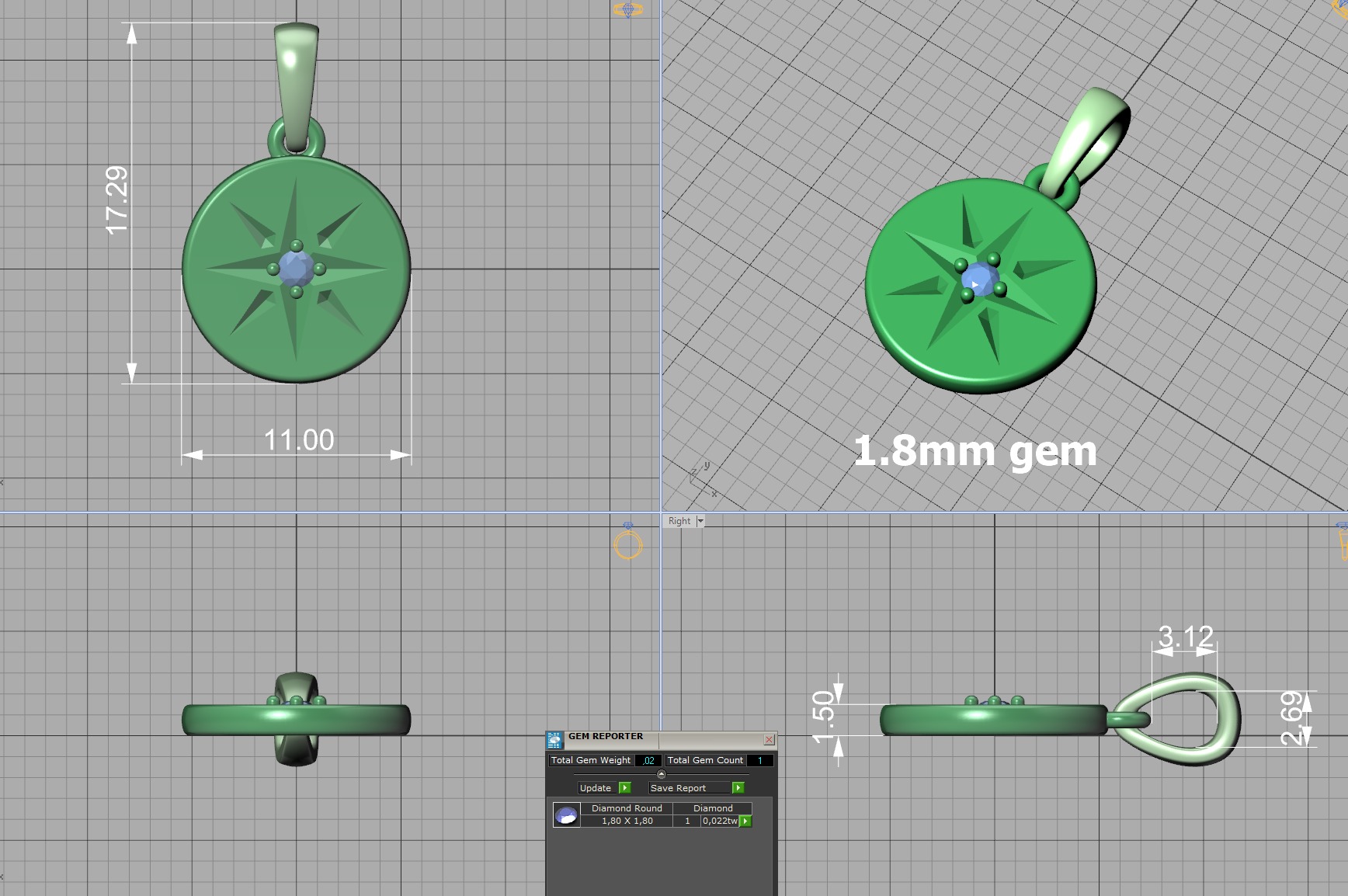 North Star Necklace Pendant printable 3dmodel 3D model 3D printable ...