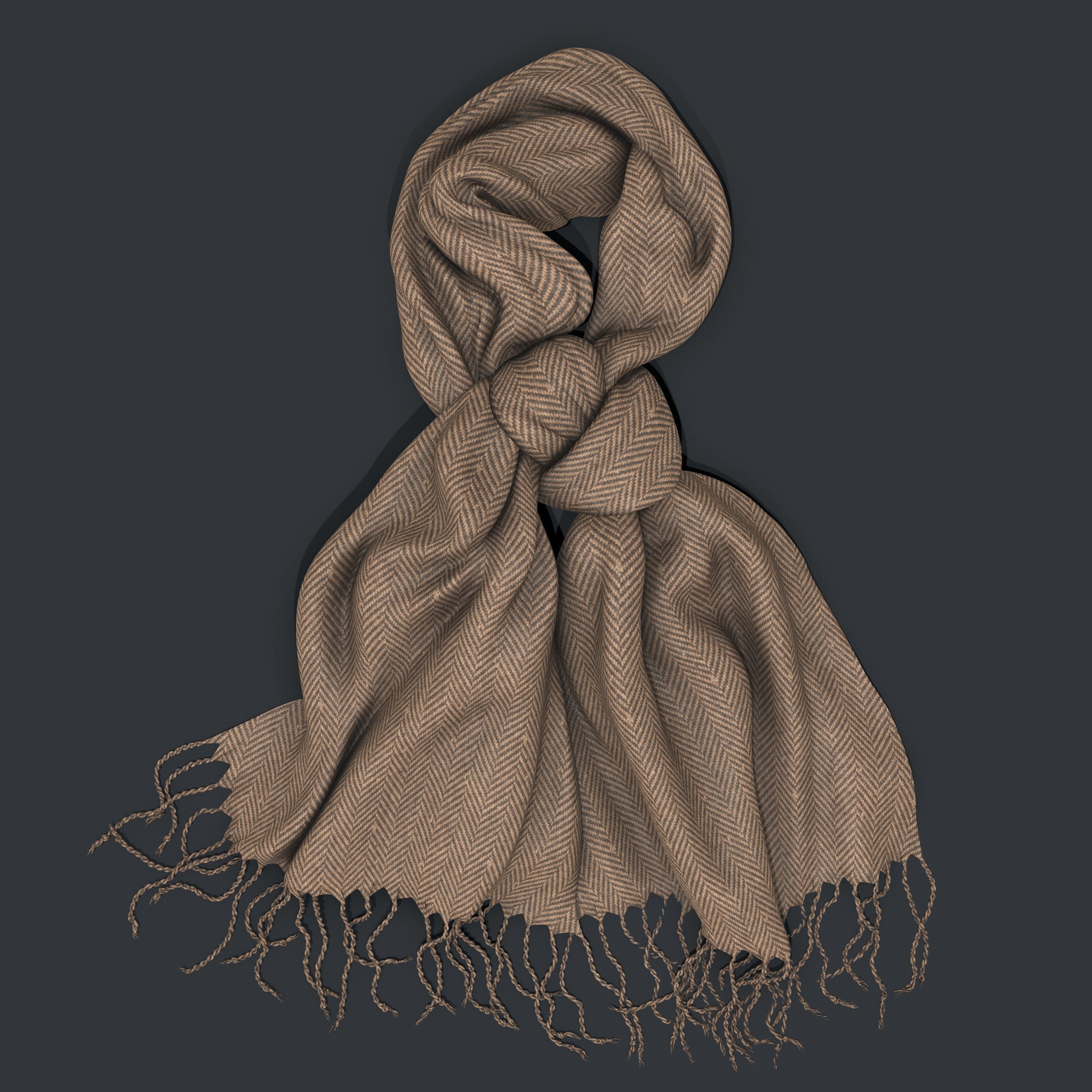 Tweed Scarf 3D model | CGTrader