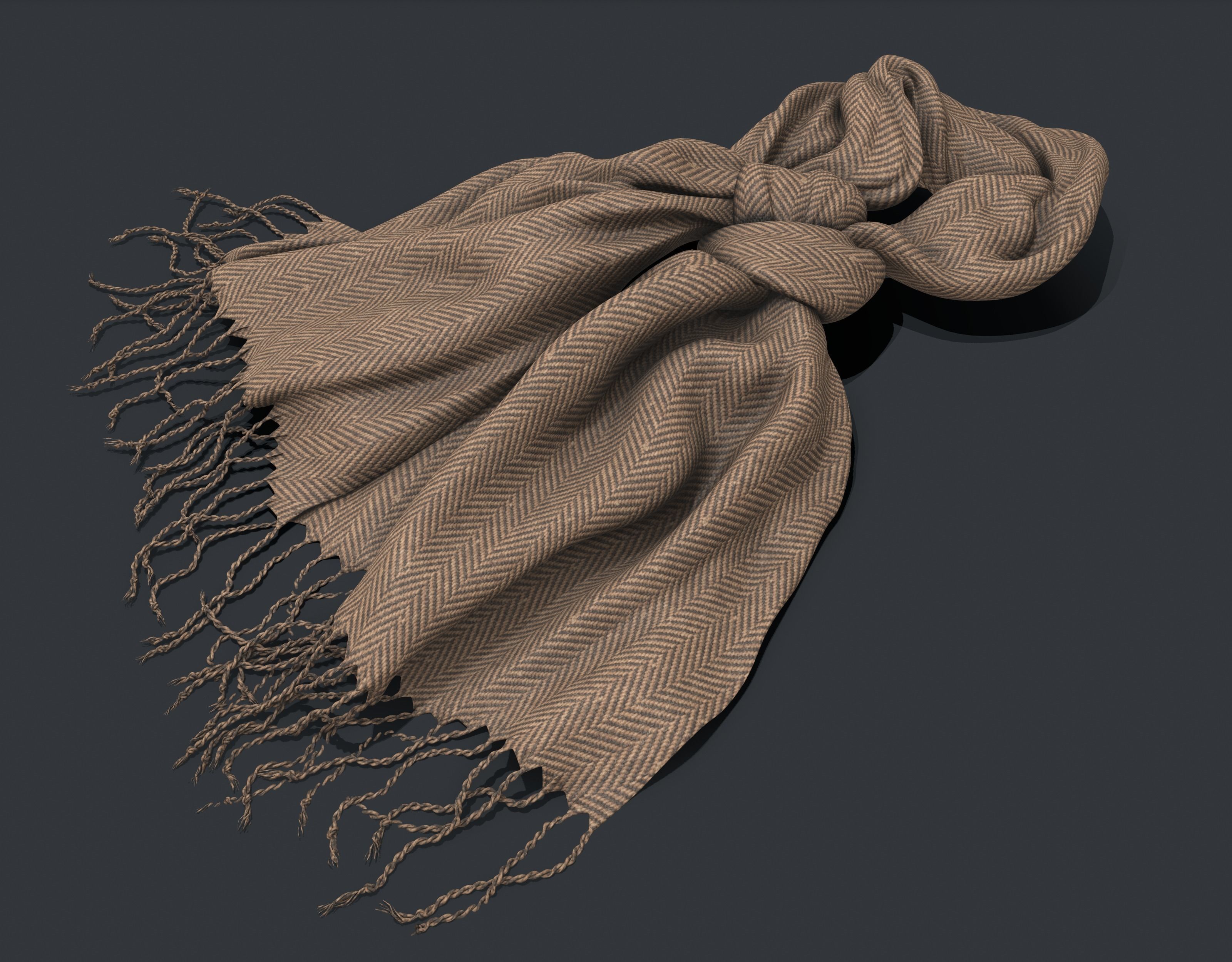 Tweed Scarf 3D model | CGTrader