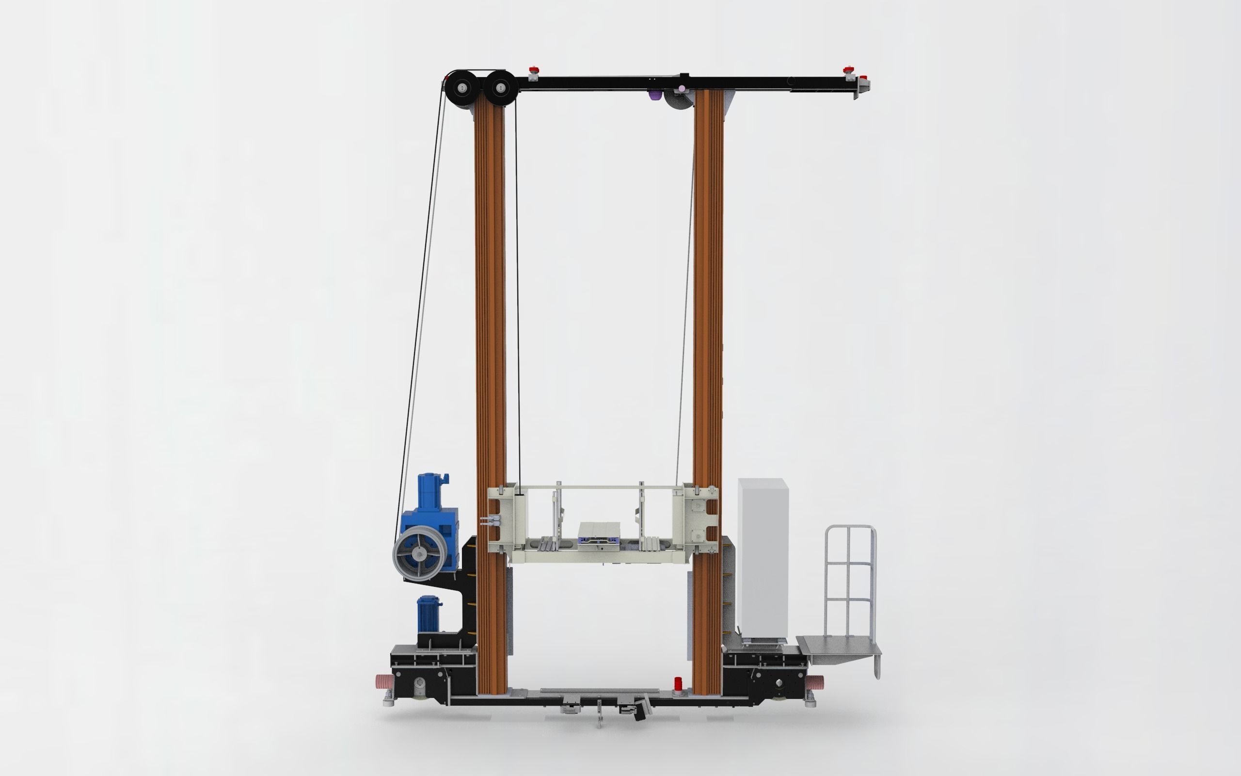 Stacking-machine-assembly metal frame with machine 3D model | CGTrader