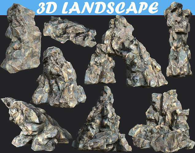 3D model Low poly smooth blocky 1 VR / AR / low-poly | CGTrader