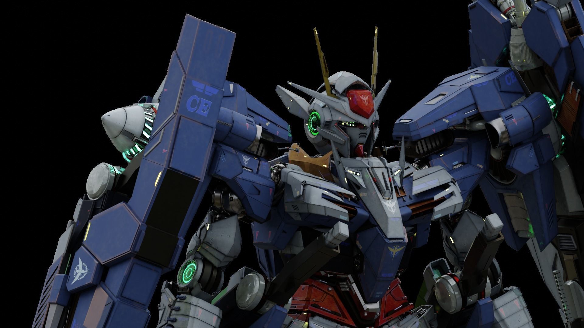 GN-0000GNHW7SG 00 Gundam Seven SwordG 3D 3D model rigged | CGTrader