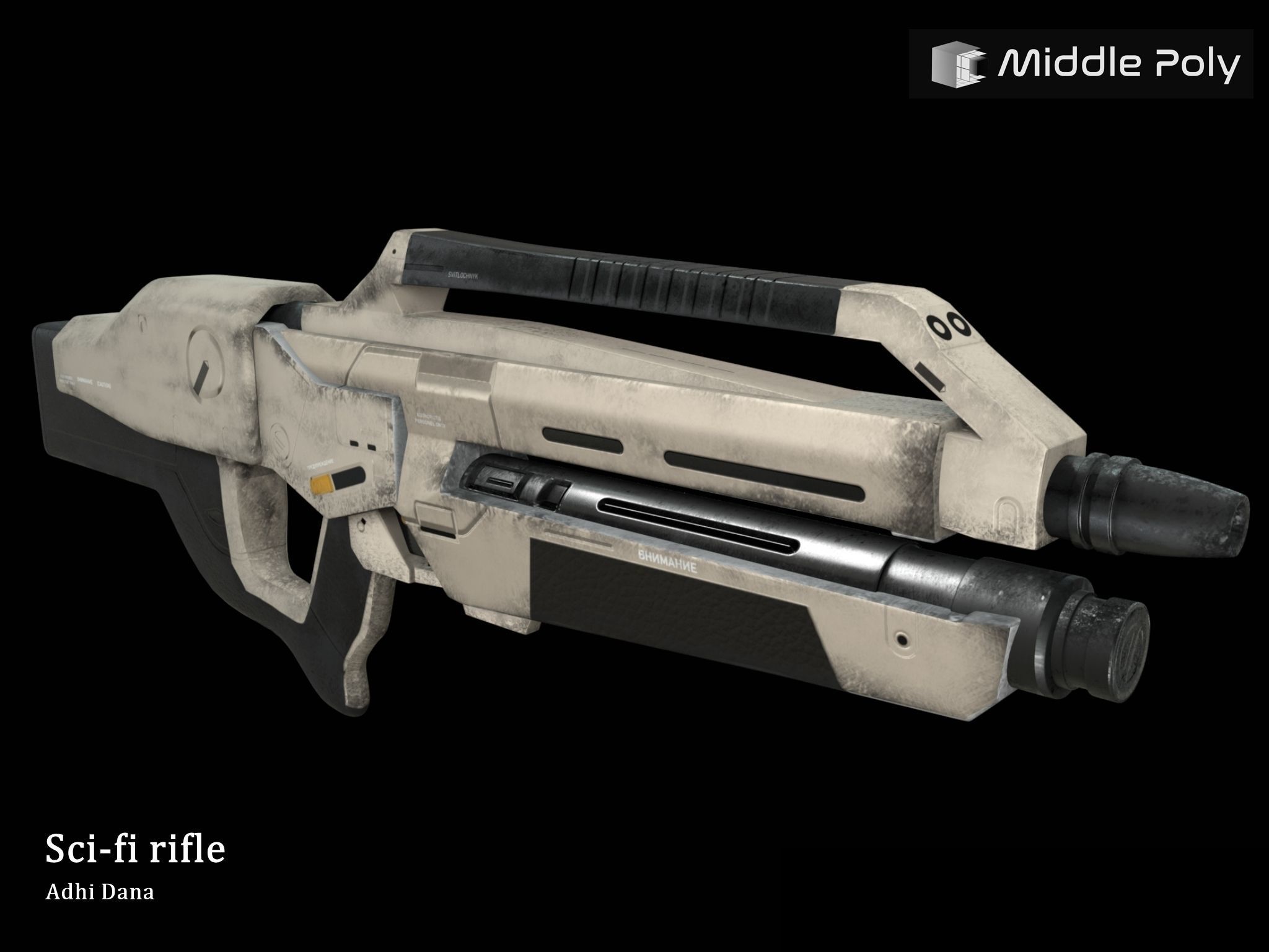 Sci-fi rifle 3D model free VR / AR / low-poly 3D model | CGTrader