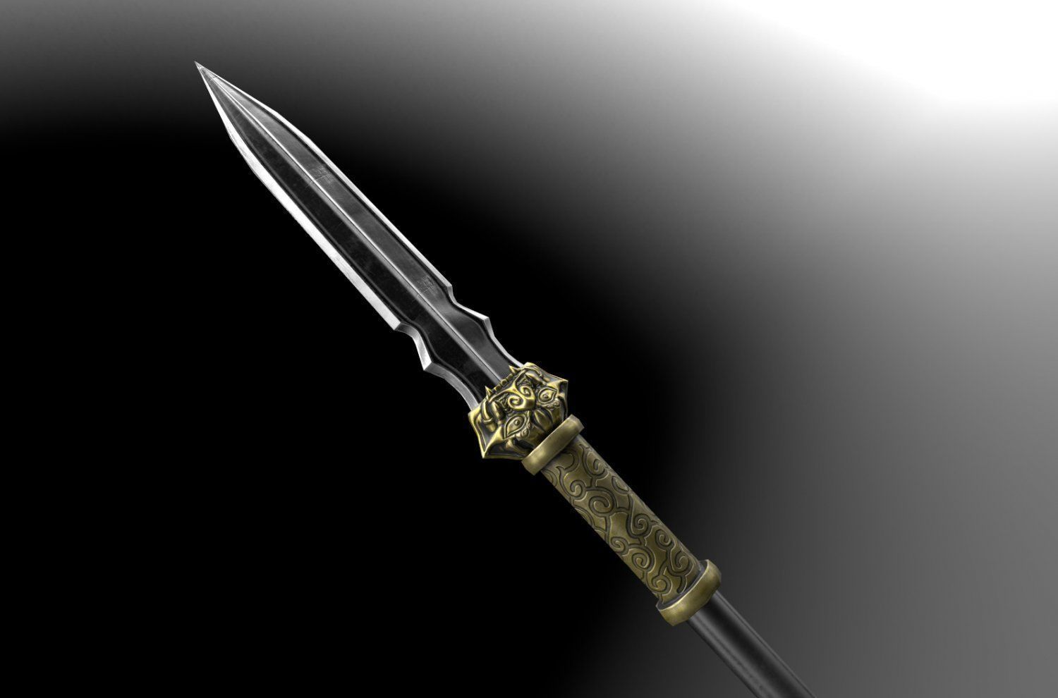 3D model Ancient chinese weapon pike VR / AR / low-poly | CGTrader