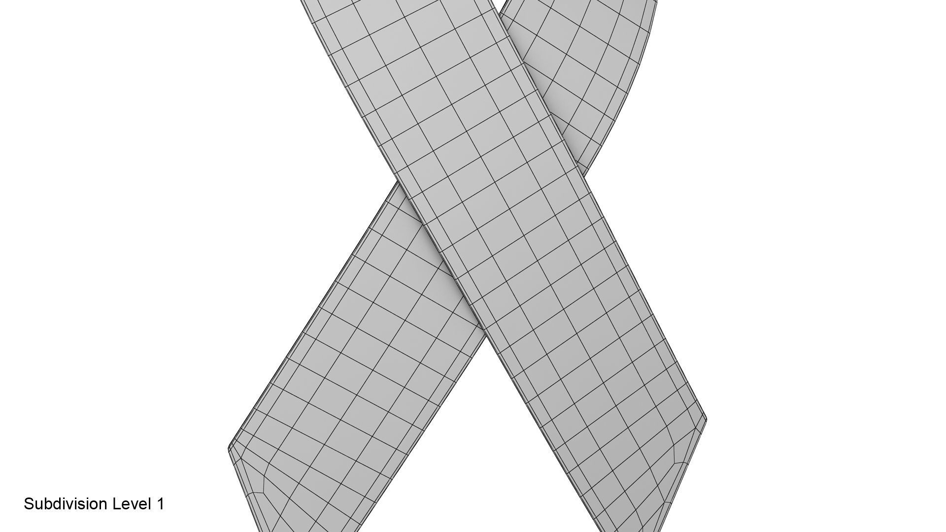 Red ribbon 3D model | CGTrader