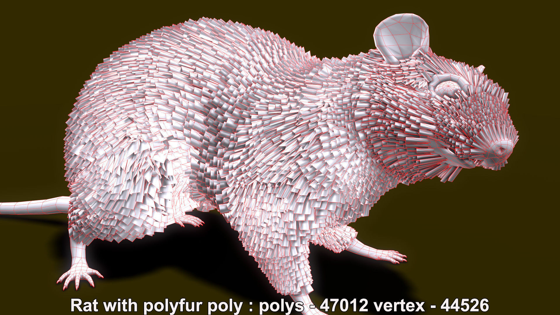 3D model Rat rigged PBR real-time Fur VR / AR / low-poly rigged | CGTrader