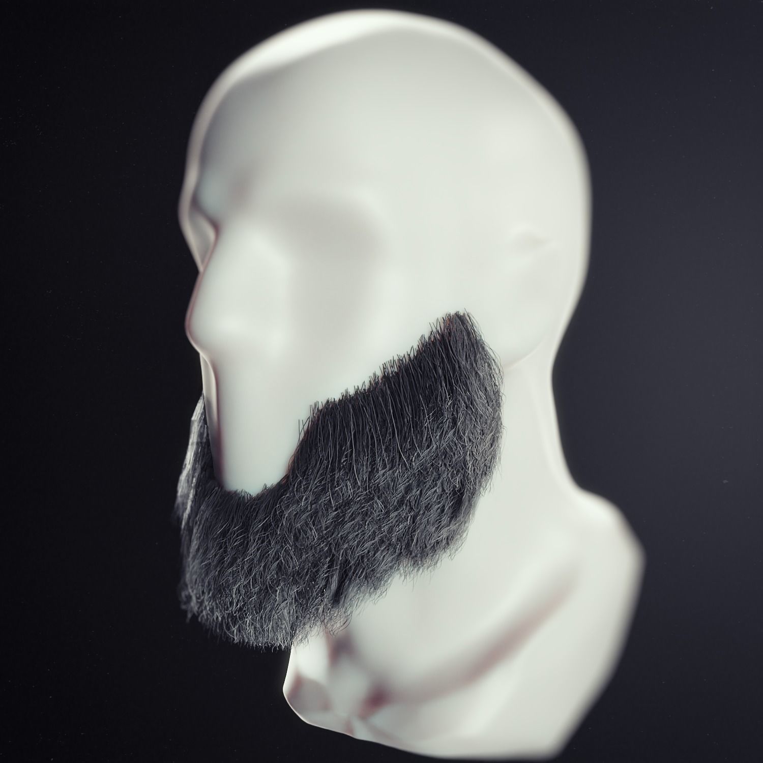 3D model Beard Blender Low Poly 1 VR / AR / low-poly | CGTrader