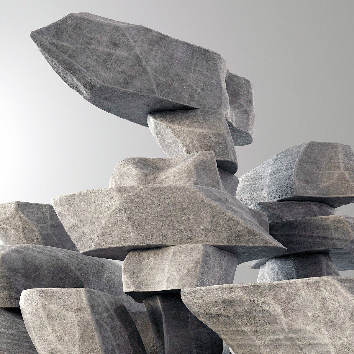 Rock stone plate splinter n1 3D model | CGTrader