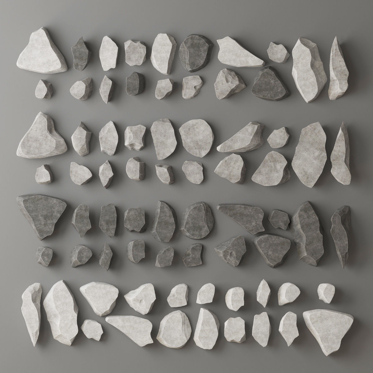 Rock stone plate splinter n1 3D model | CGTrader