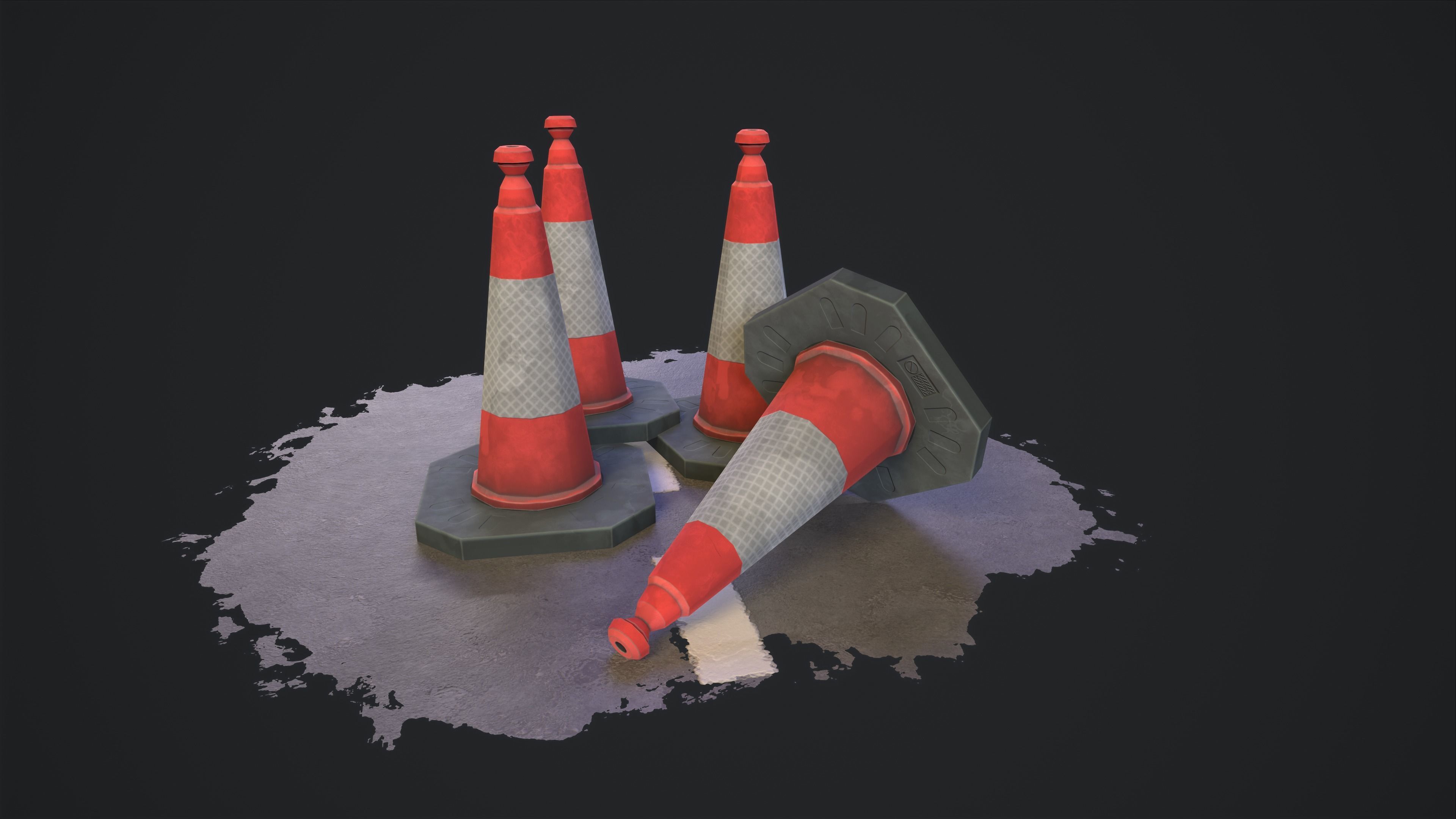 3D model Stylized Traffic Cone VR / AR / low-poly | CGTrader
