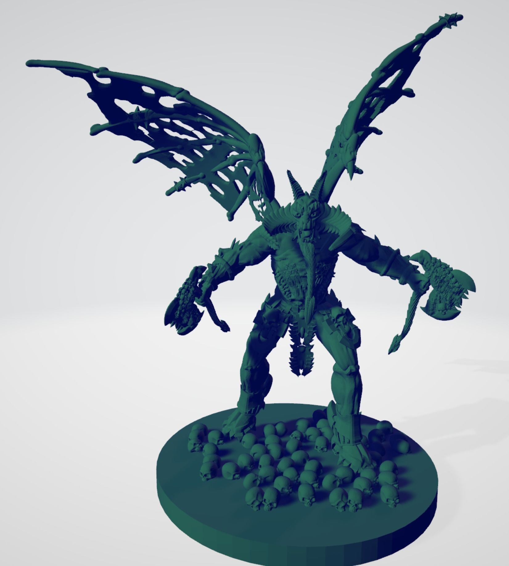 Winged Demon of Wrath 3D model 3D printable | CGTrader
