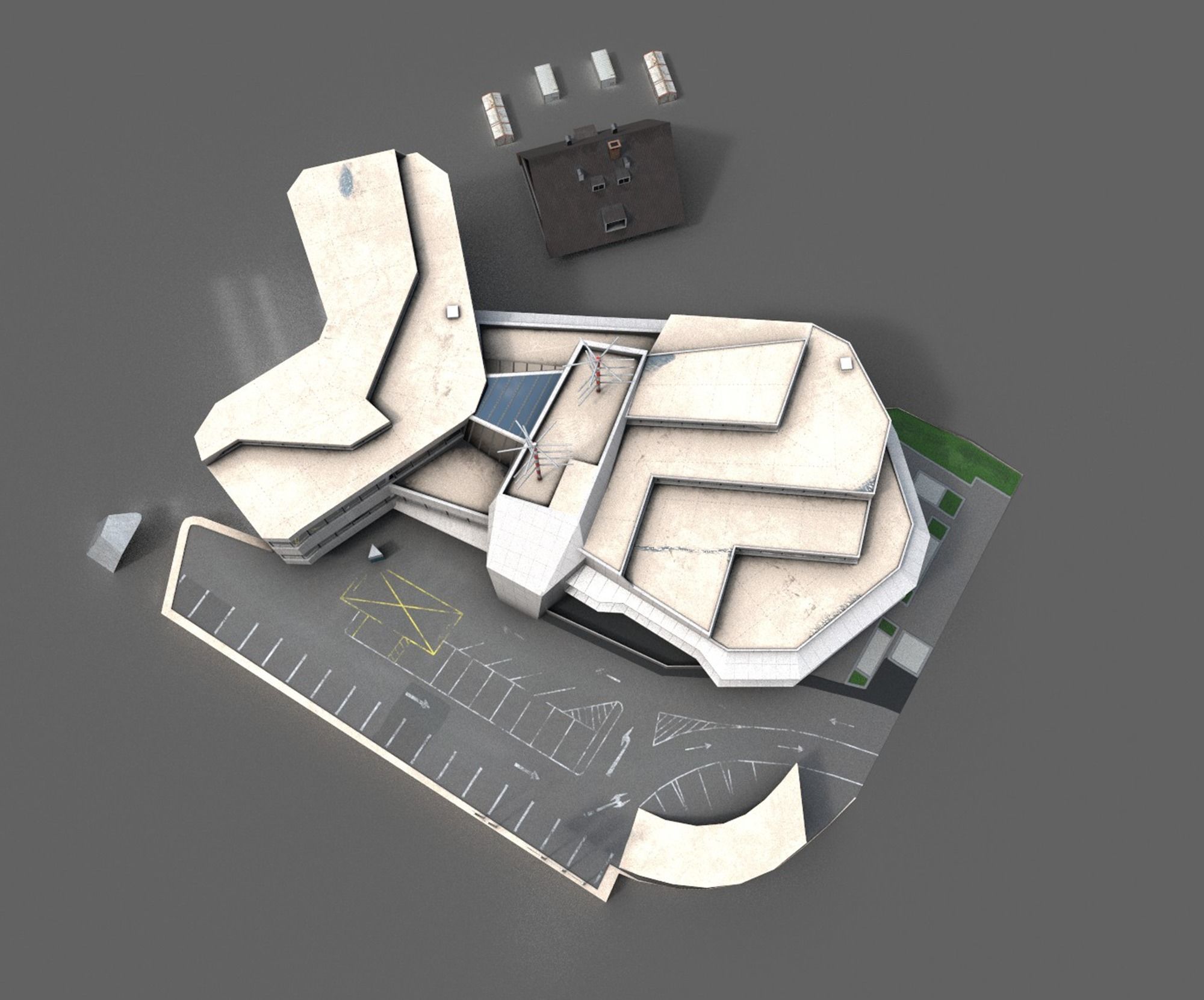 Airport Control Building 3D model | CGTrader