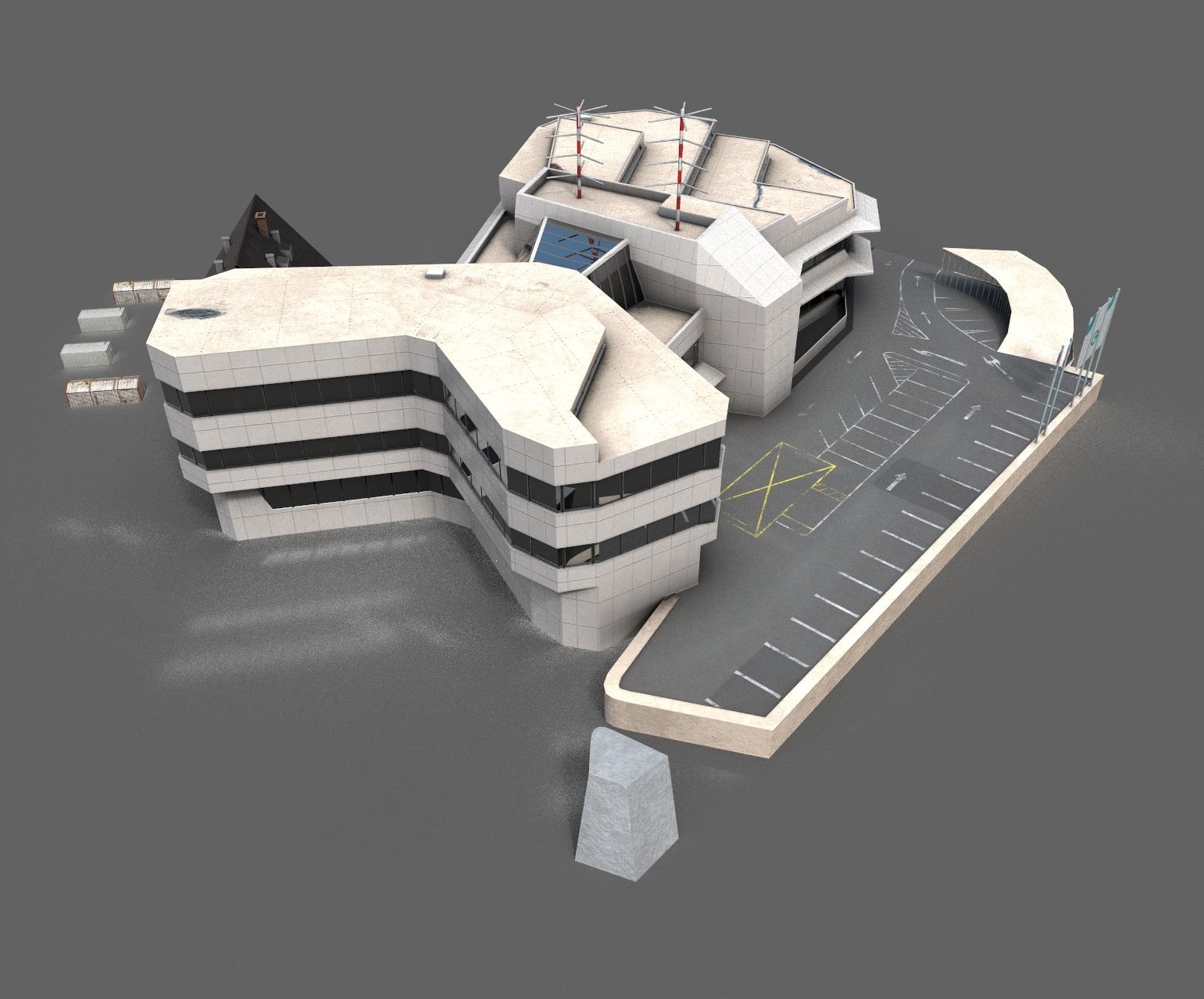 Airport Control Building 3D model | CGTrader