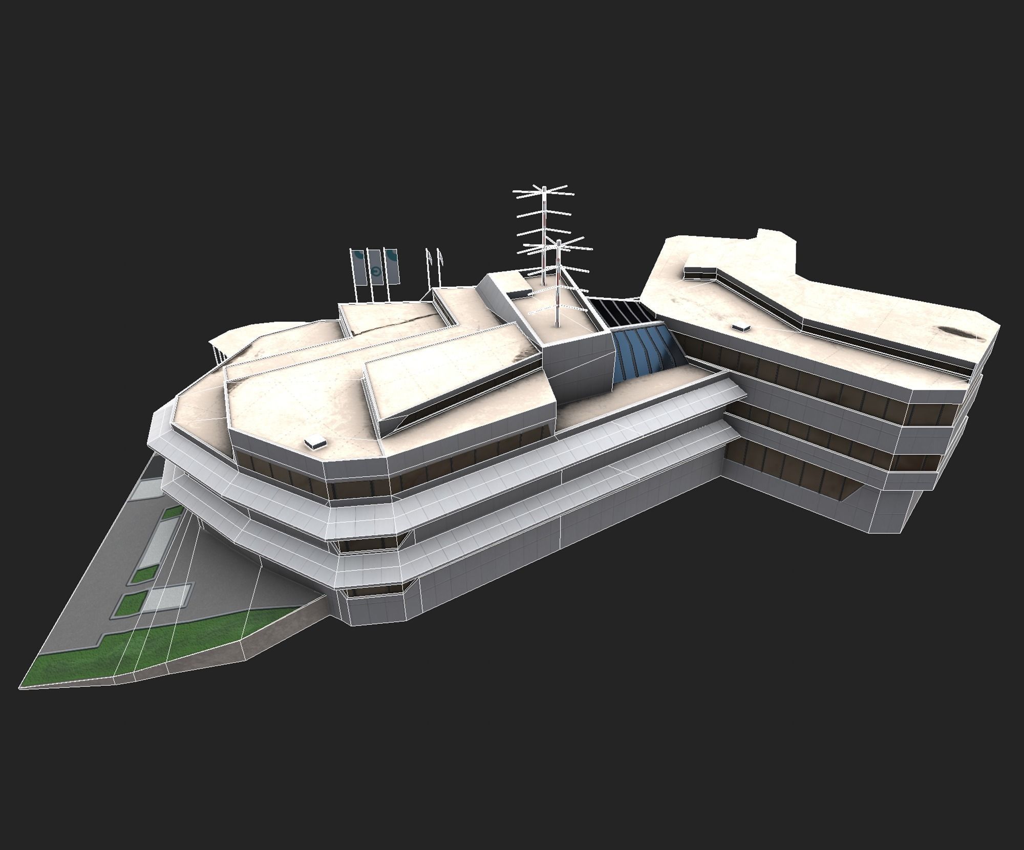 Airport Control Building 3D model | CGTrader
