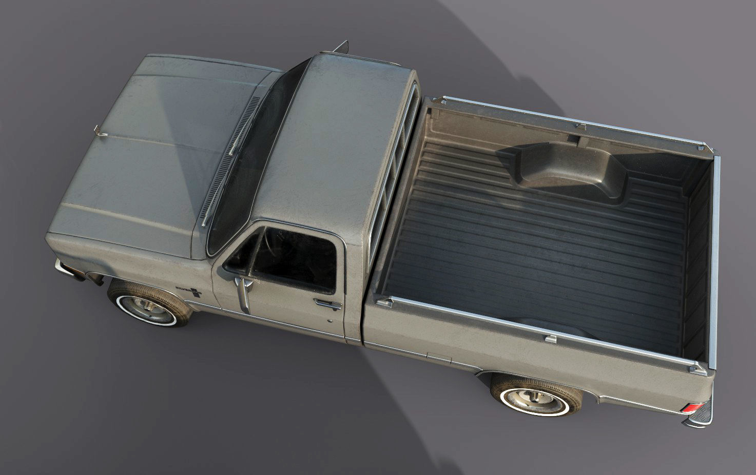 3D model Chevrolet C10 1982 Grey VR / AR / low-poly | CGTrader