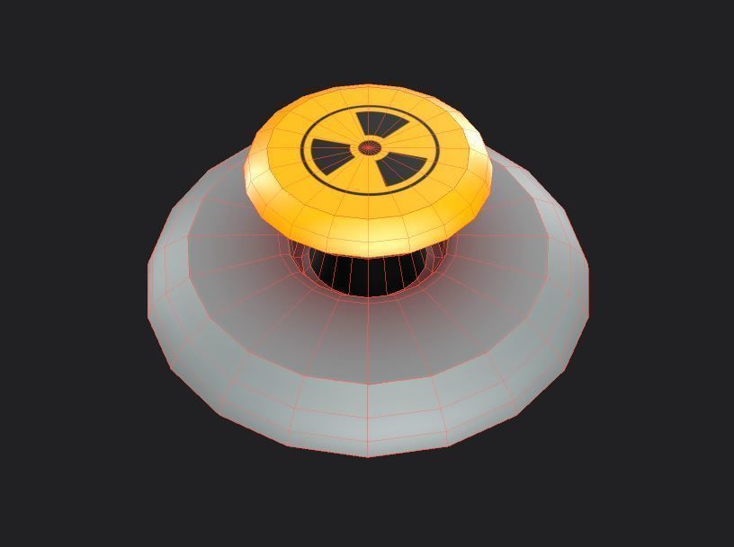 3D model Button Yellow VR / AR / low-poly | CGTrader