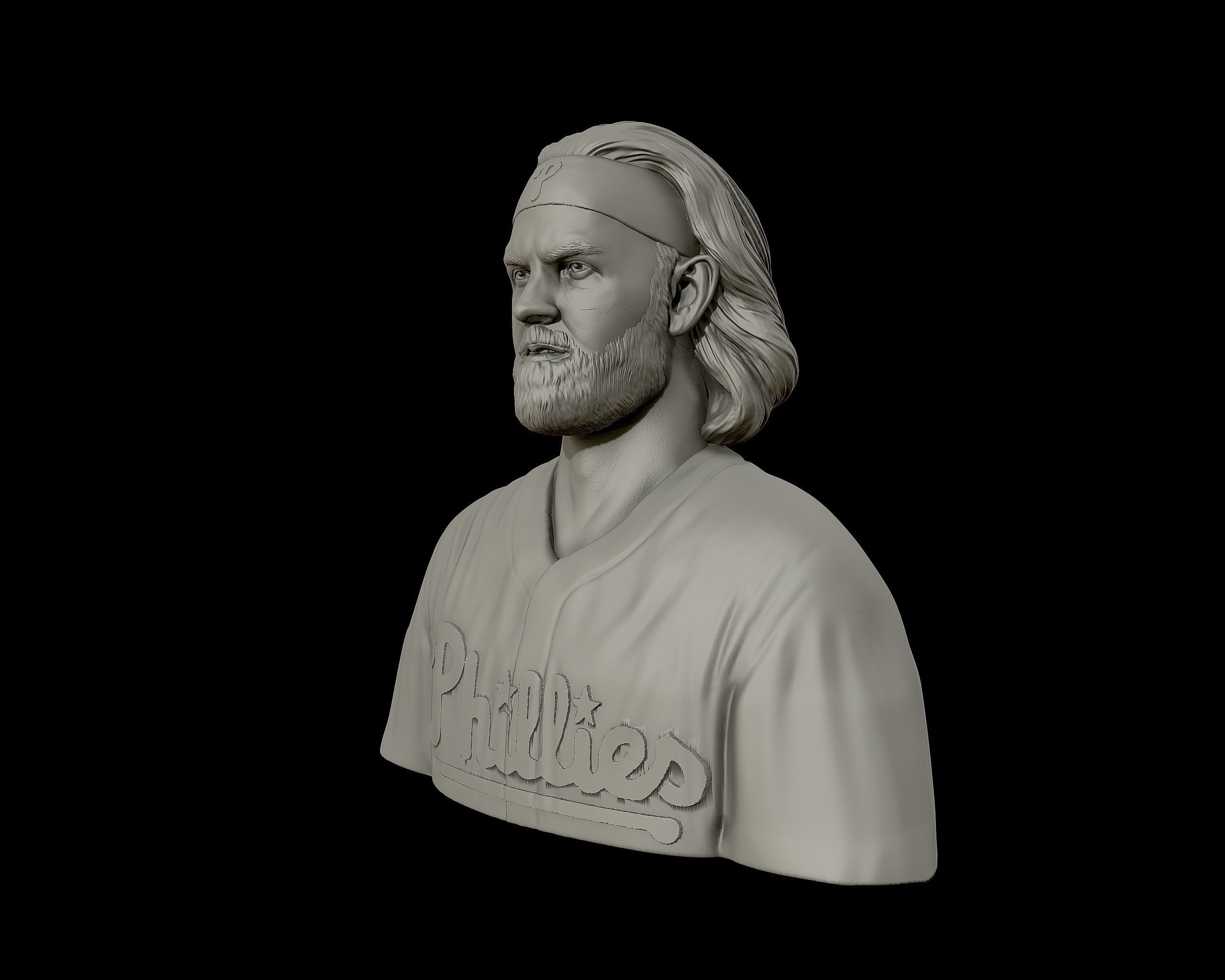 Bryce Harper 3D Sculpture 3D model 3D printable | CGTrader