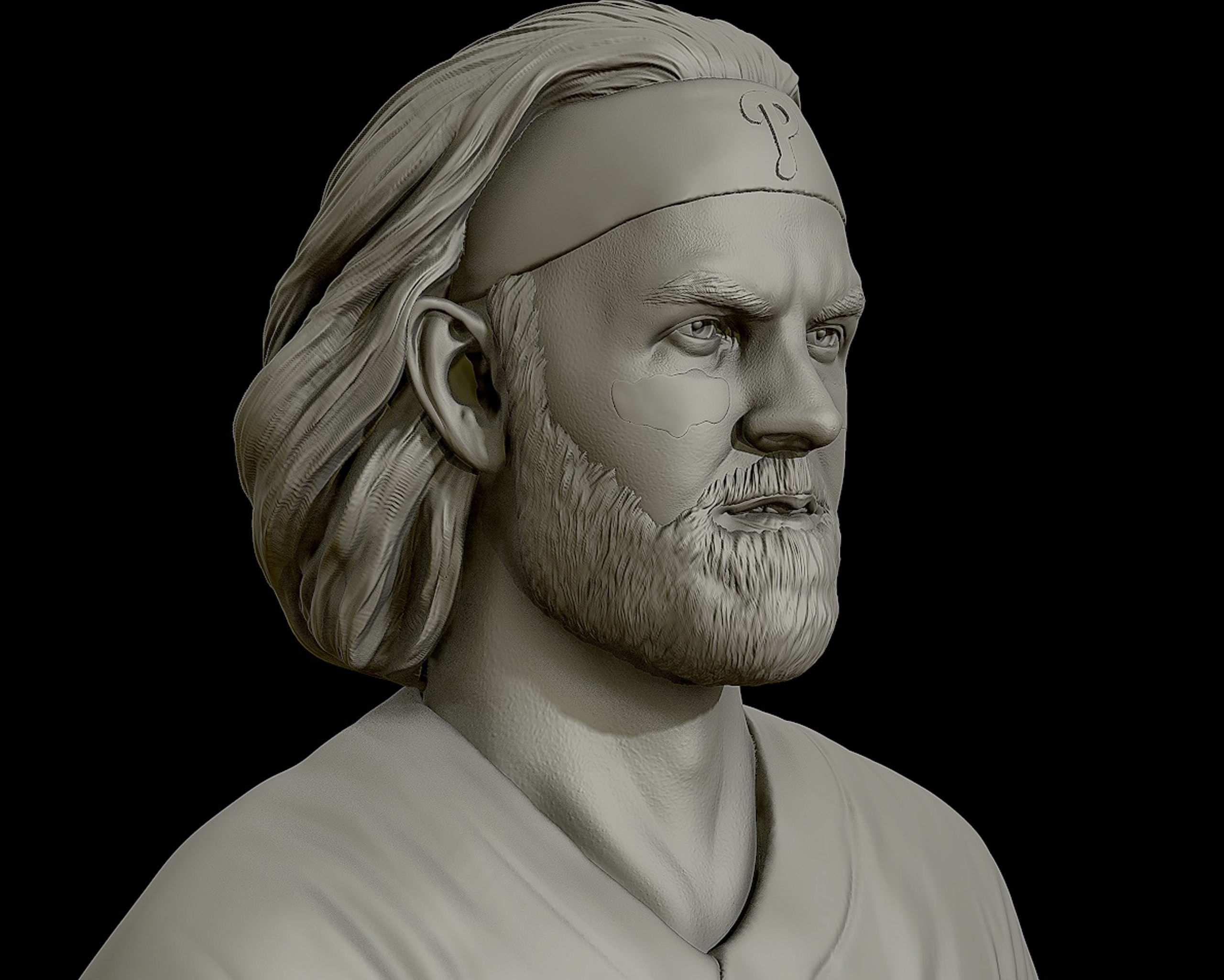 Bryce Harper 3D Sculpture 3D model 3D printable | CGTrader