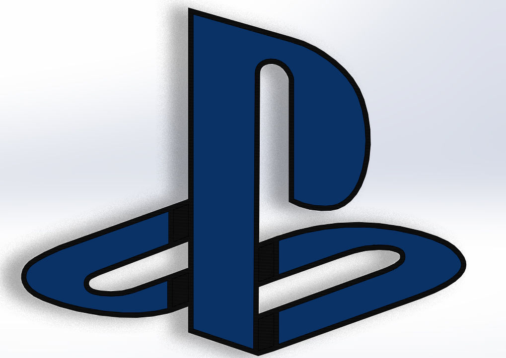 PlayStation logo wall mount PS symbol 3D model 3D printable | CGTrader