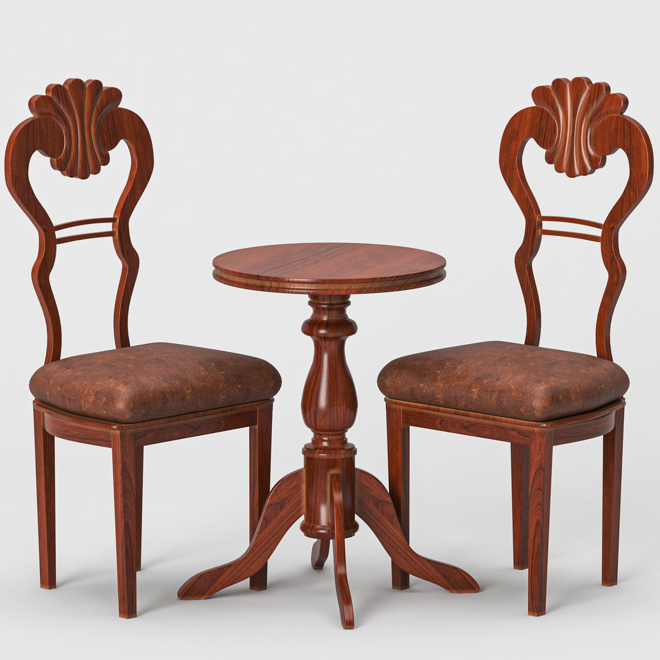 antique chair table free 3D model | CGTrader