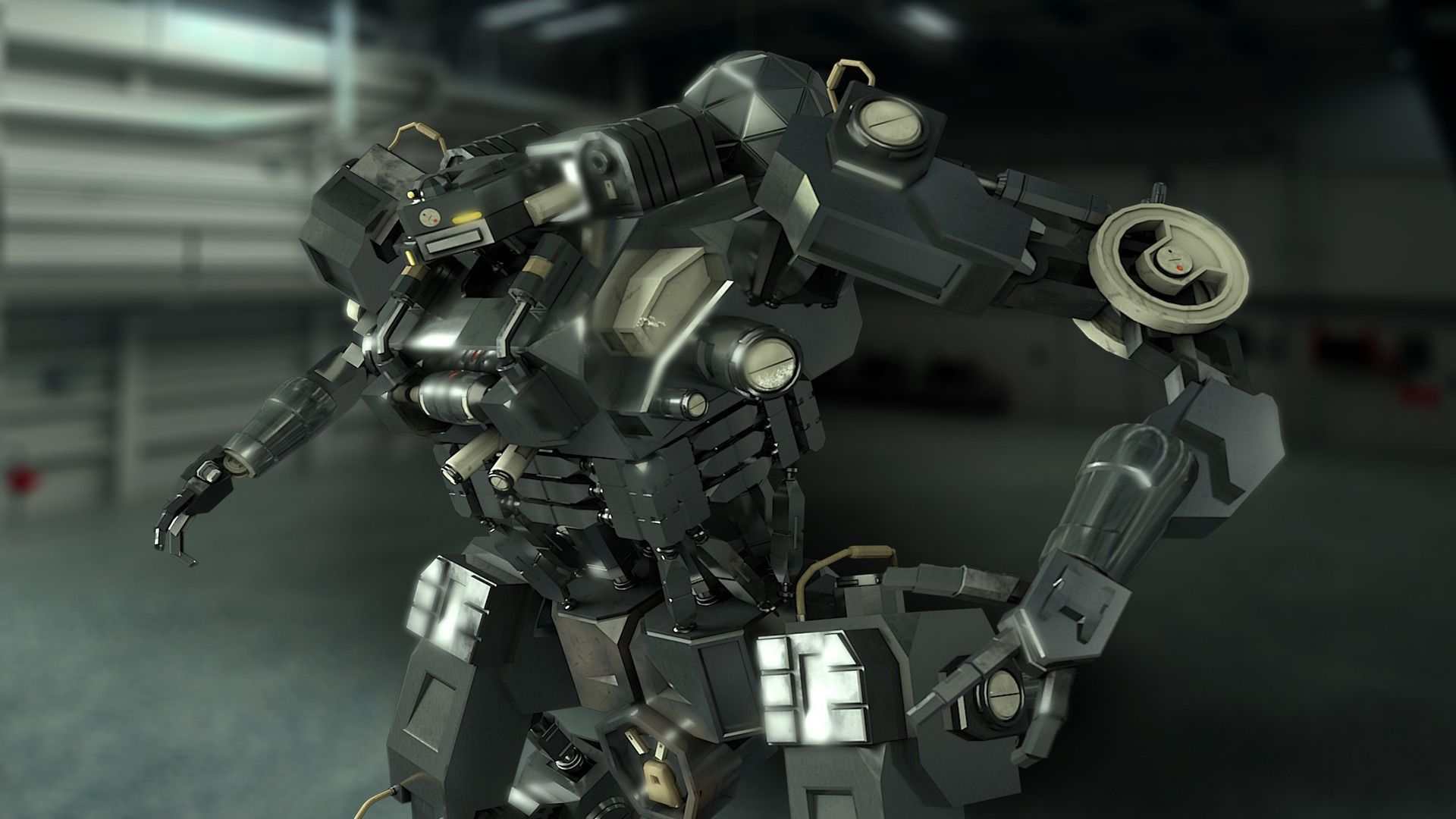 robot warmachine 3D model rigged | CGTrader
