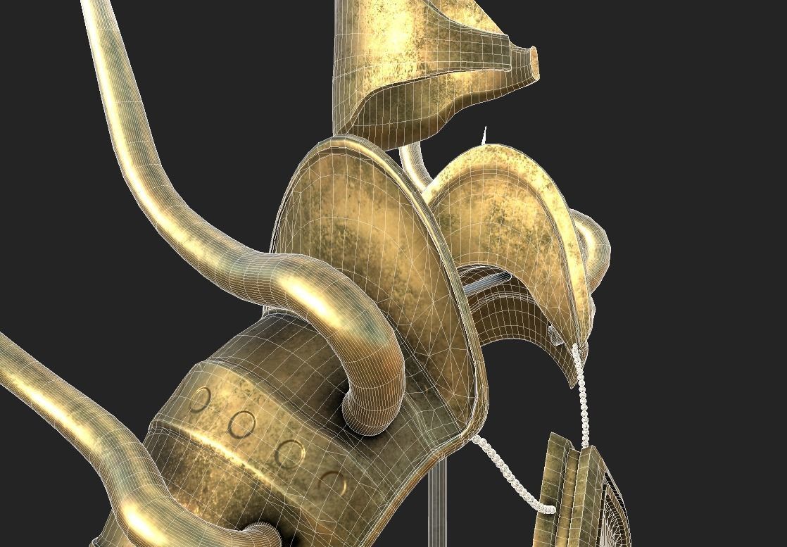 3D model Ancient Golden Armor Display VR / AR / low-poly | CGTrader