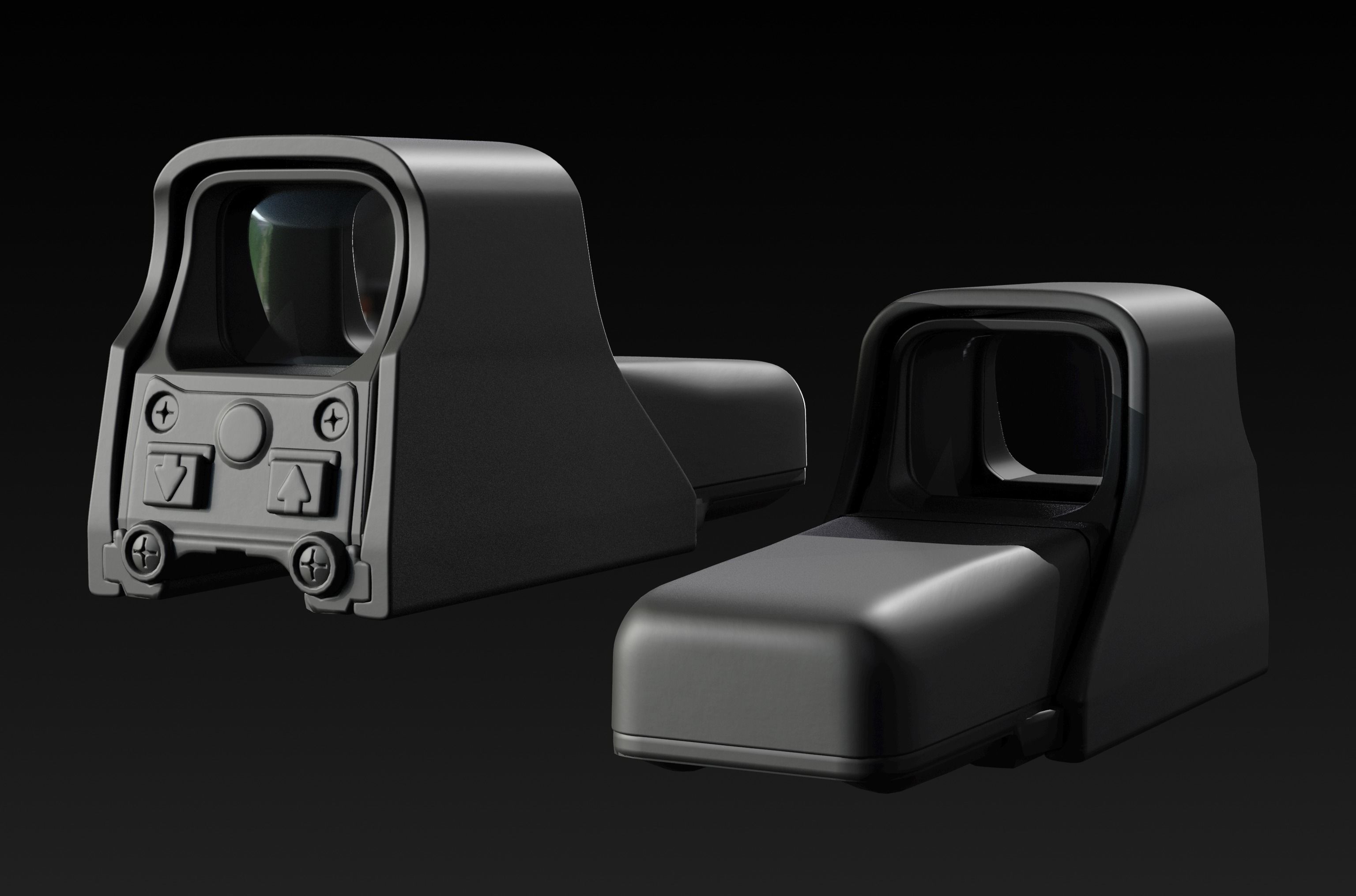 Simple Holographic Sight free 3D model | CGTrader