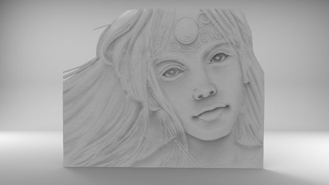 Woman base relief 3D print model 3D model 3D printable | CGTrader
