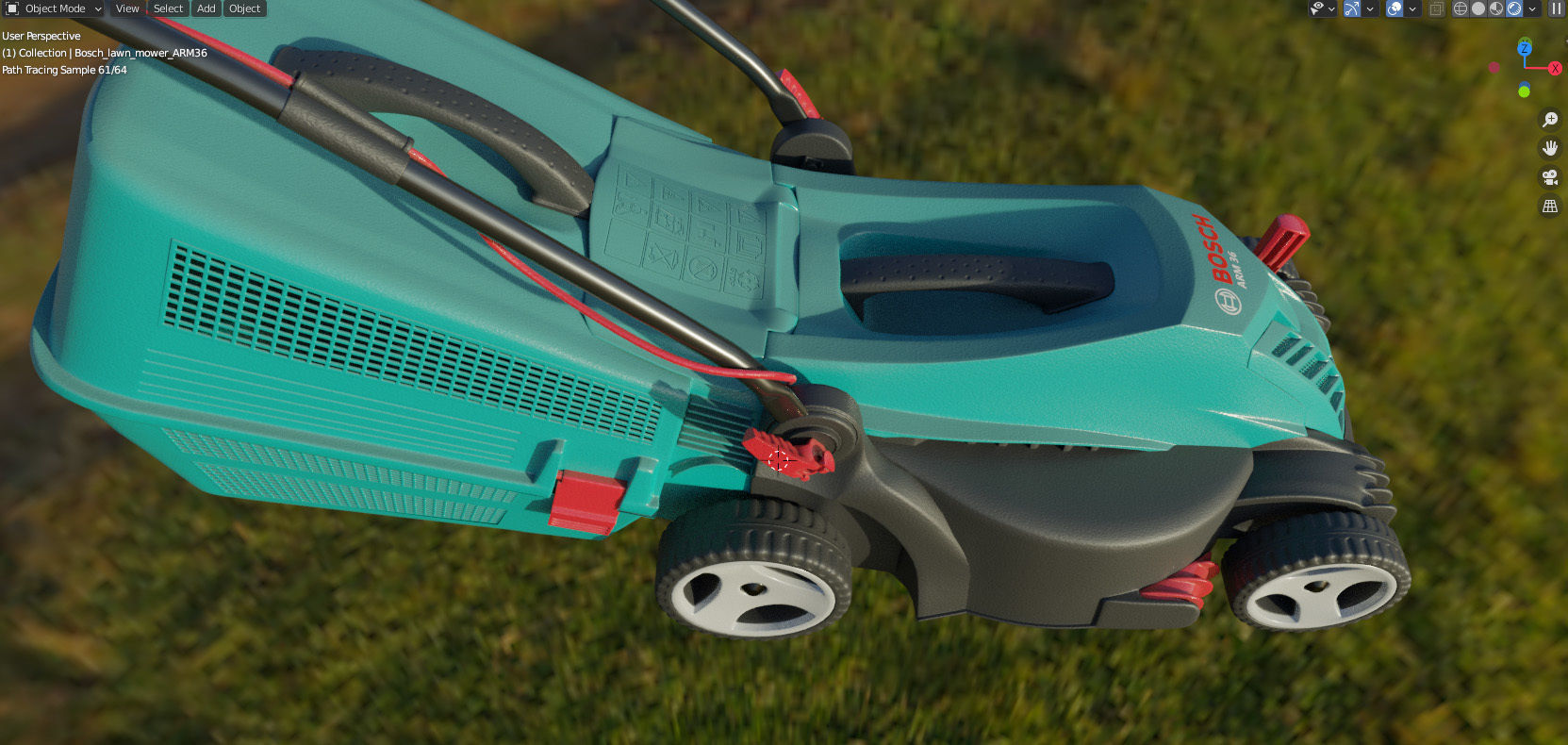 Electric lawn mower BOSCH ARM 36 3D model | CGTrader