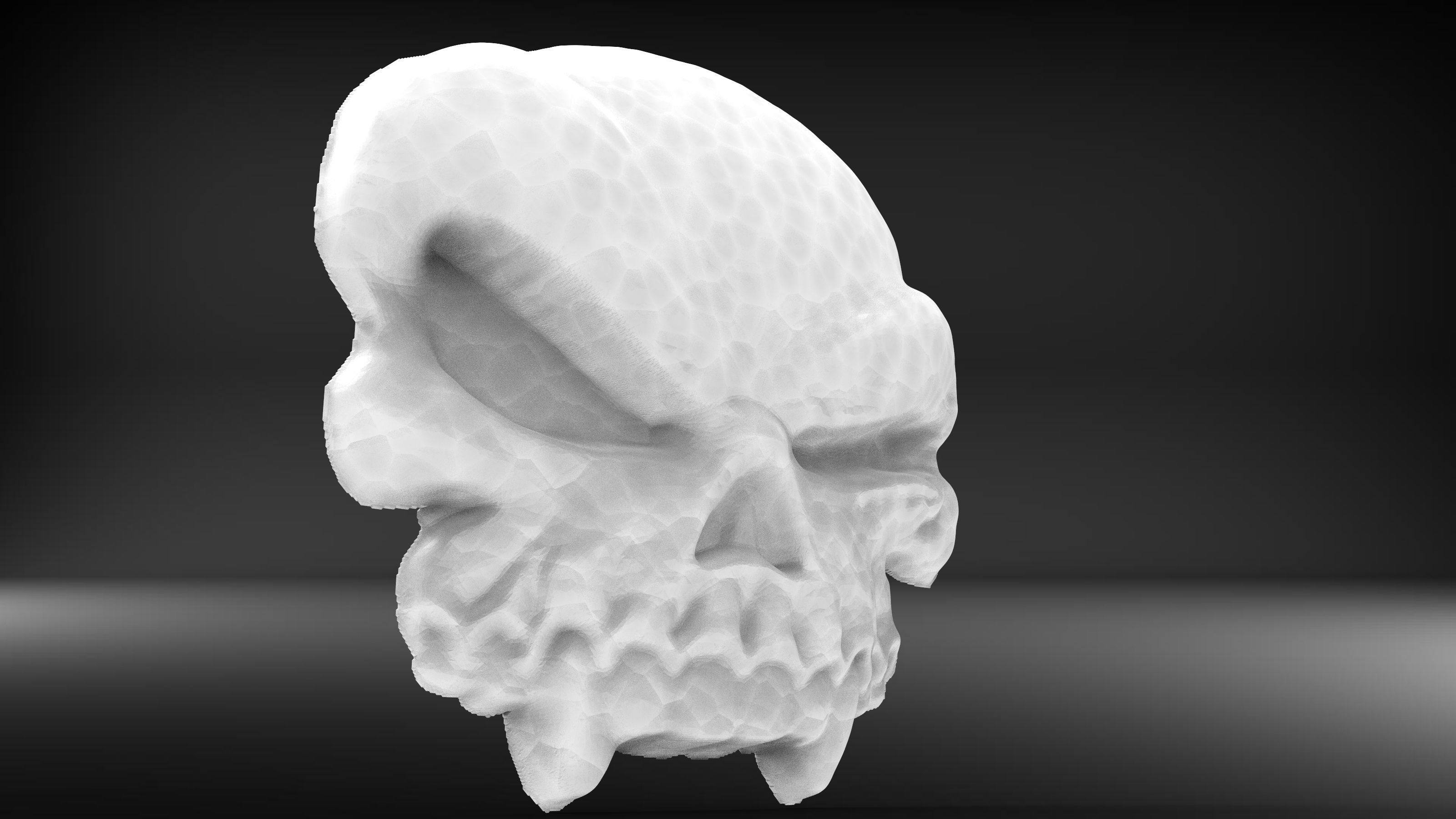 Skull bas relief 3D print model 3D model 3D printable | CGTrader