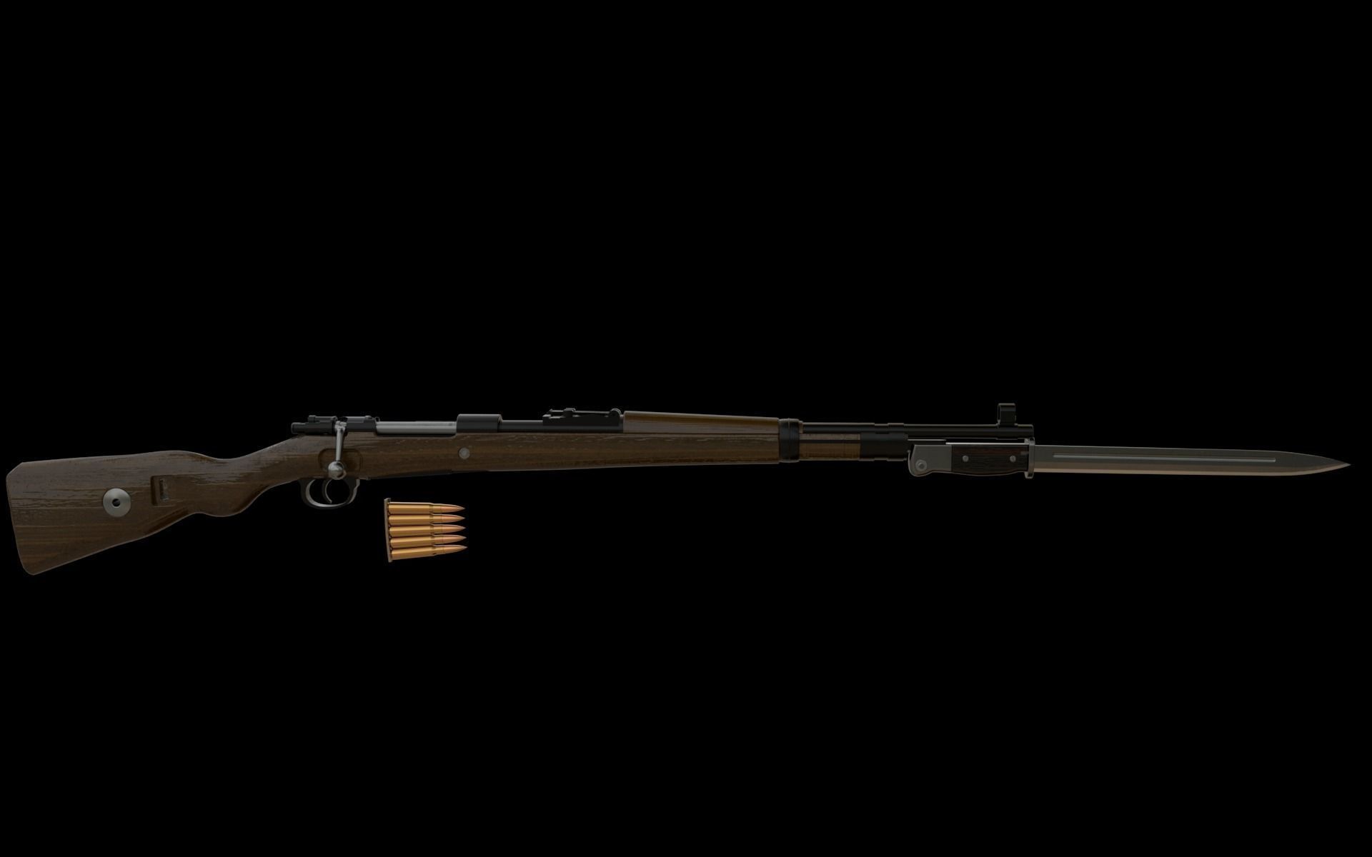 kar98k world war ii rifle 3D model | CGTrader