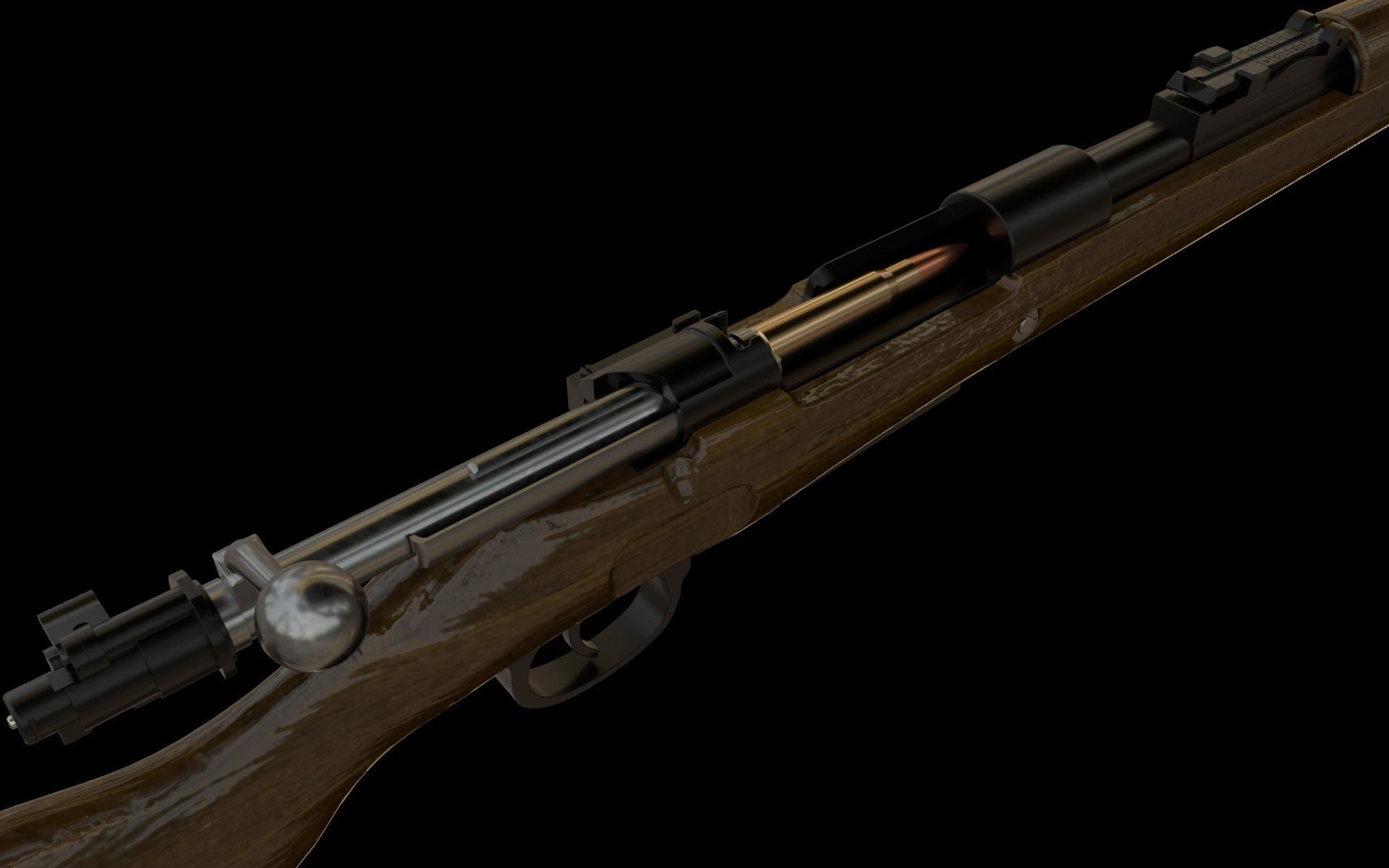 kar98k world war ii rifle 3D model | CGTrader