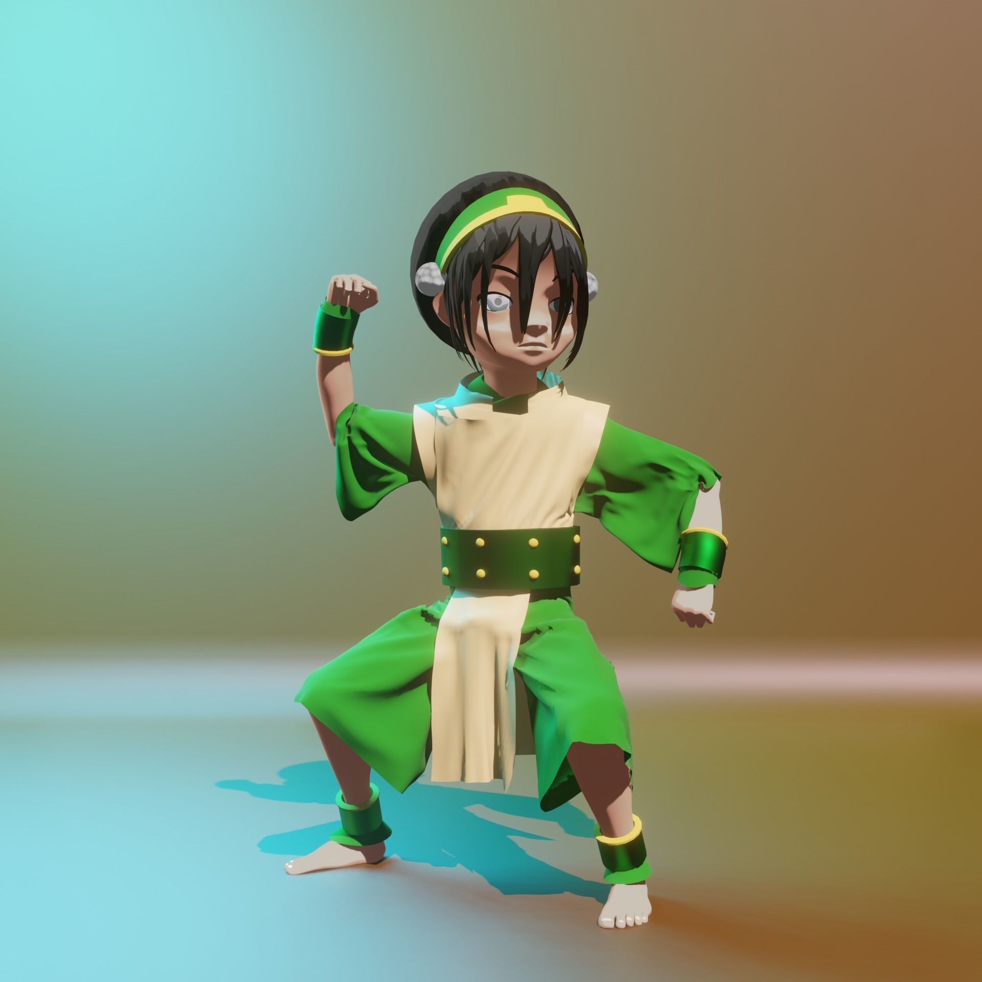 toph from avatar the last airbender free 3D model 3D printable | CGTrader