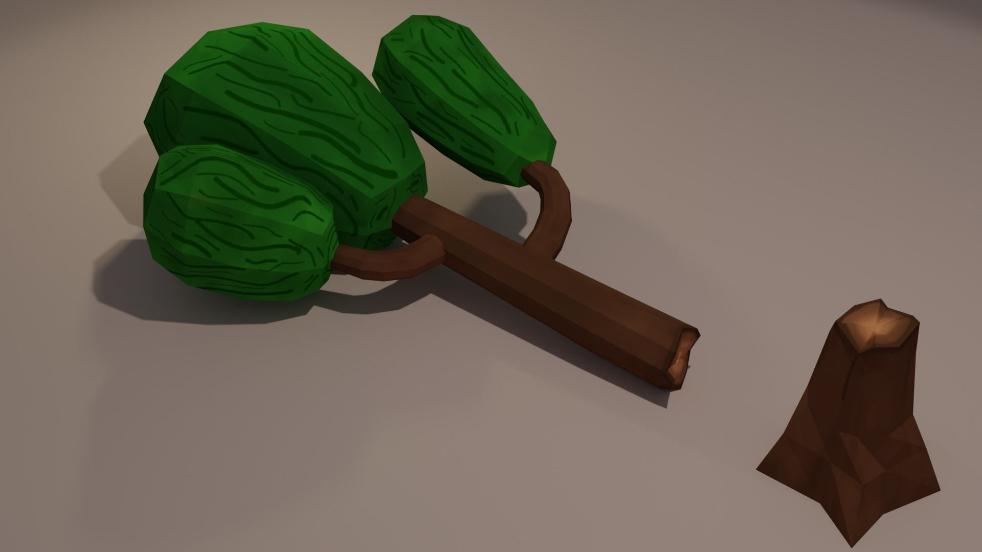 3D model Fallen tree VR / AR / low-poly | CGTrader