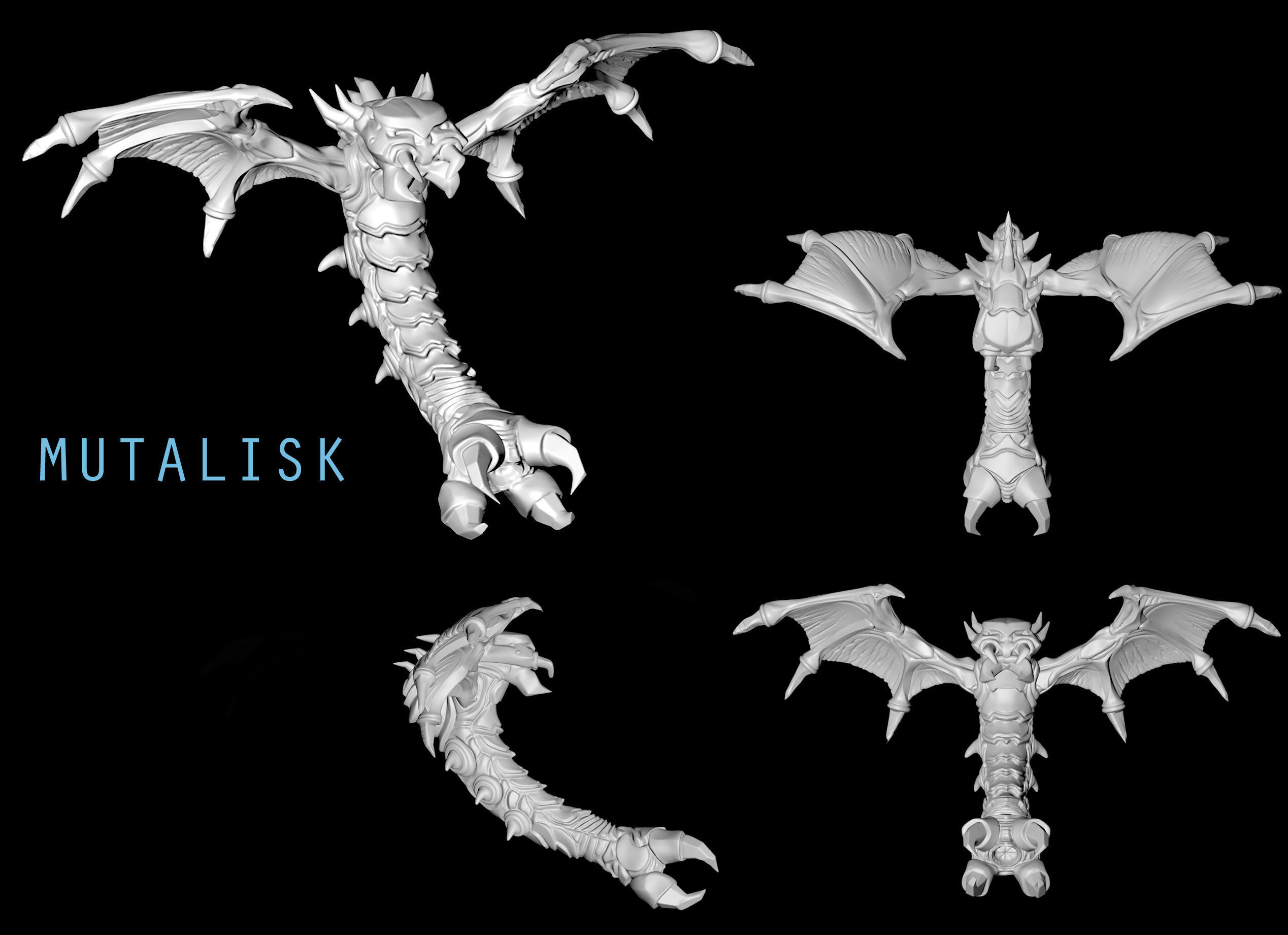 Mutalisk from Starcraft 3D model 3D printable | CGTrader