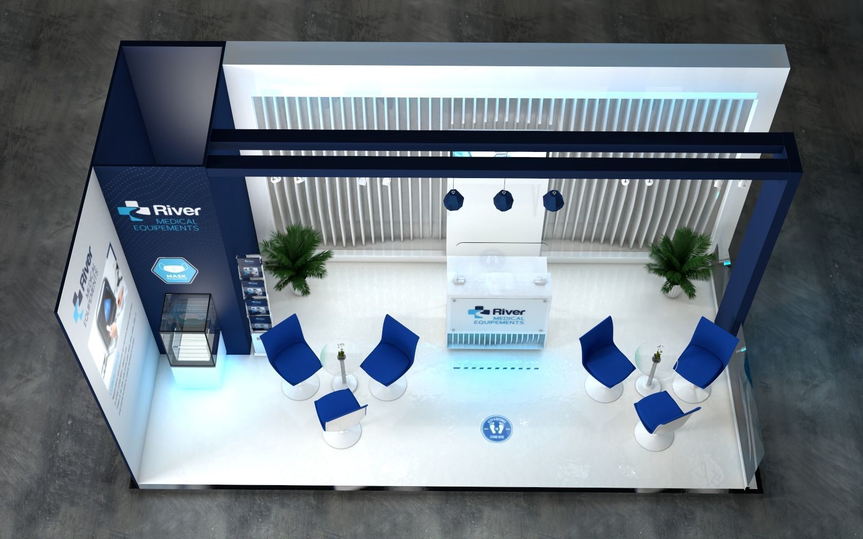 Medical exhibition stand 3D model | CGTrader