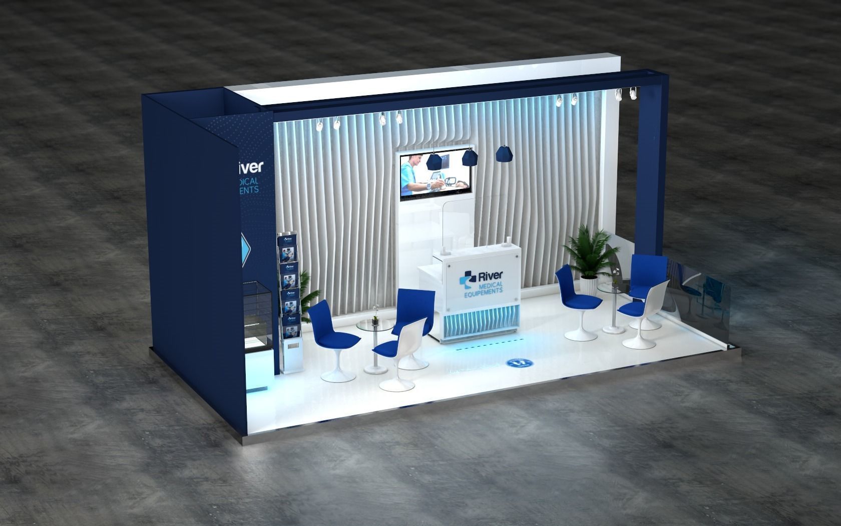 Medical exhibition stand 3D model | CGTrader