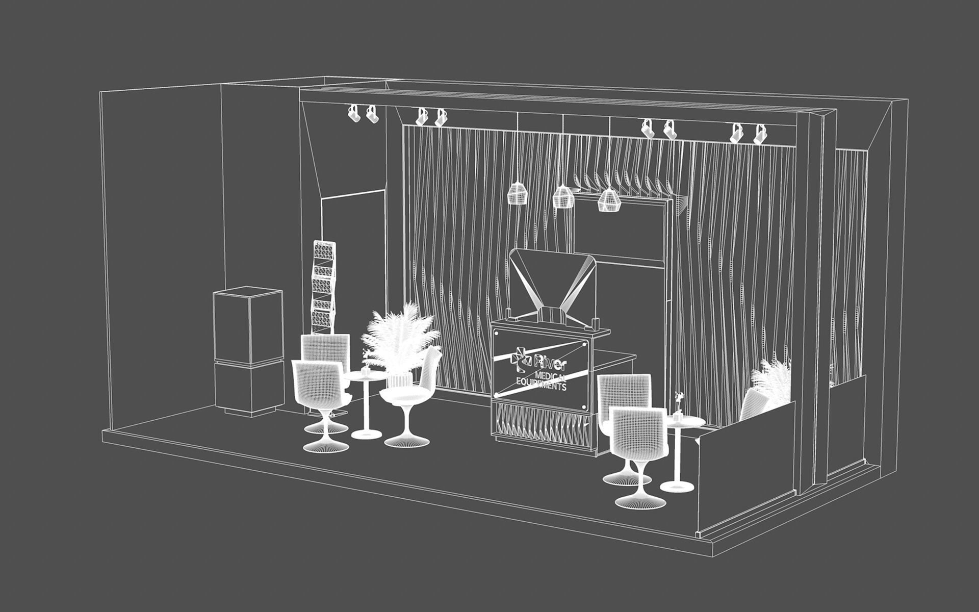 Medical exhibition stand 3D model | CGTrader