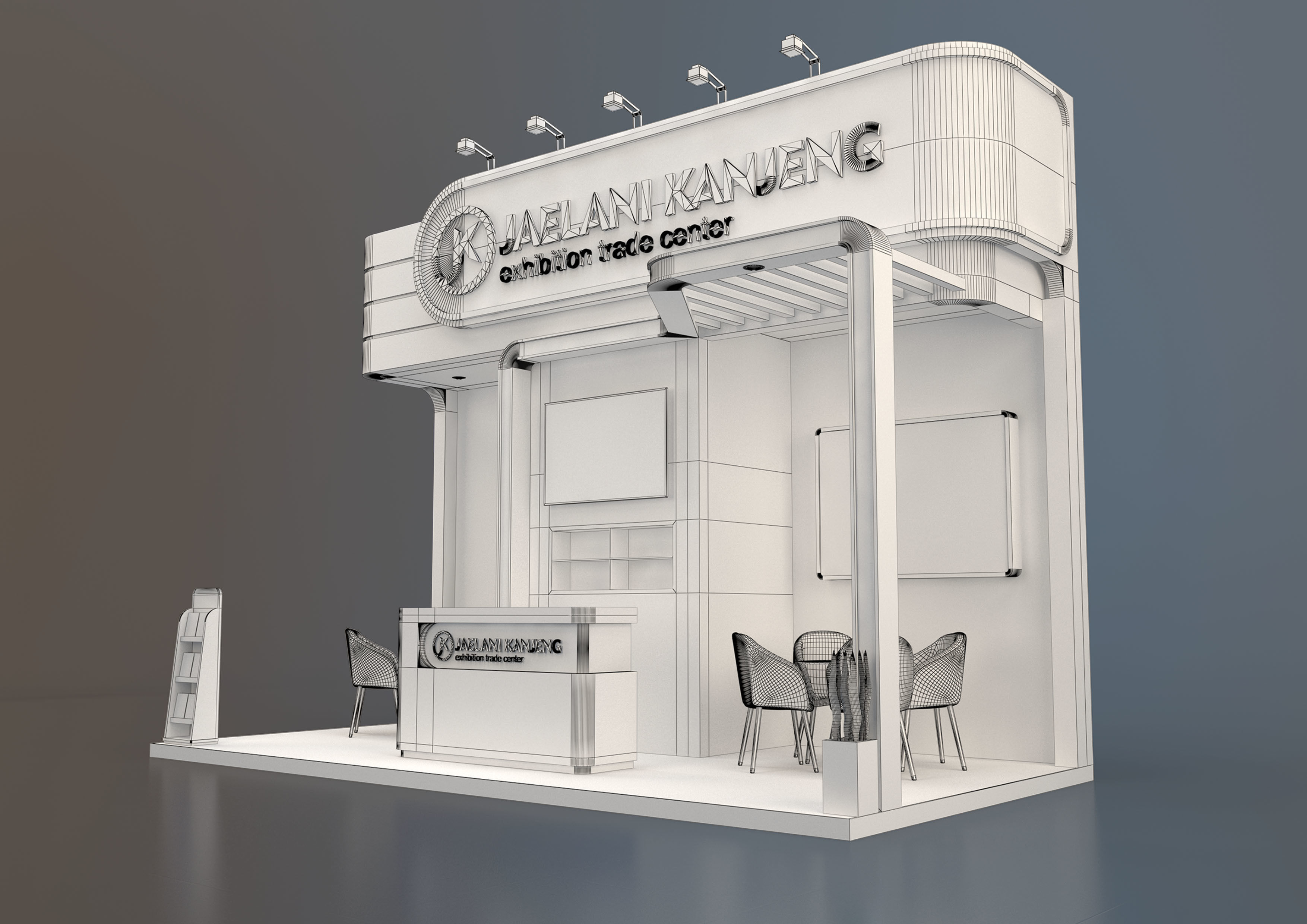 exhibition stand 18 sqm 3D model | CGTrader
