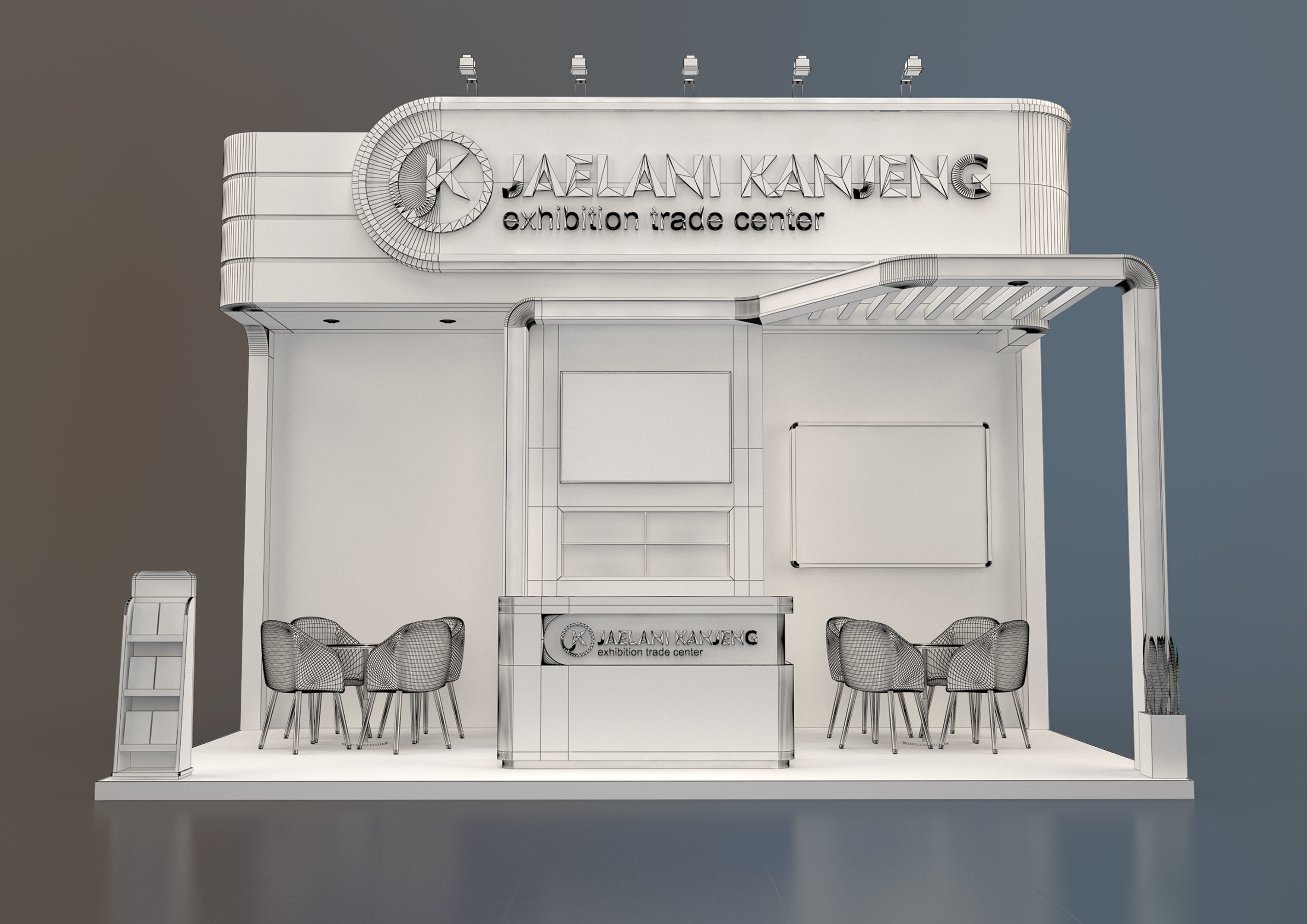exhibition stand 18 sqm 3D model | CGTrader