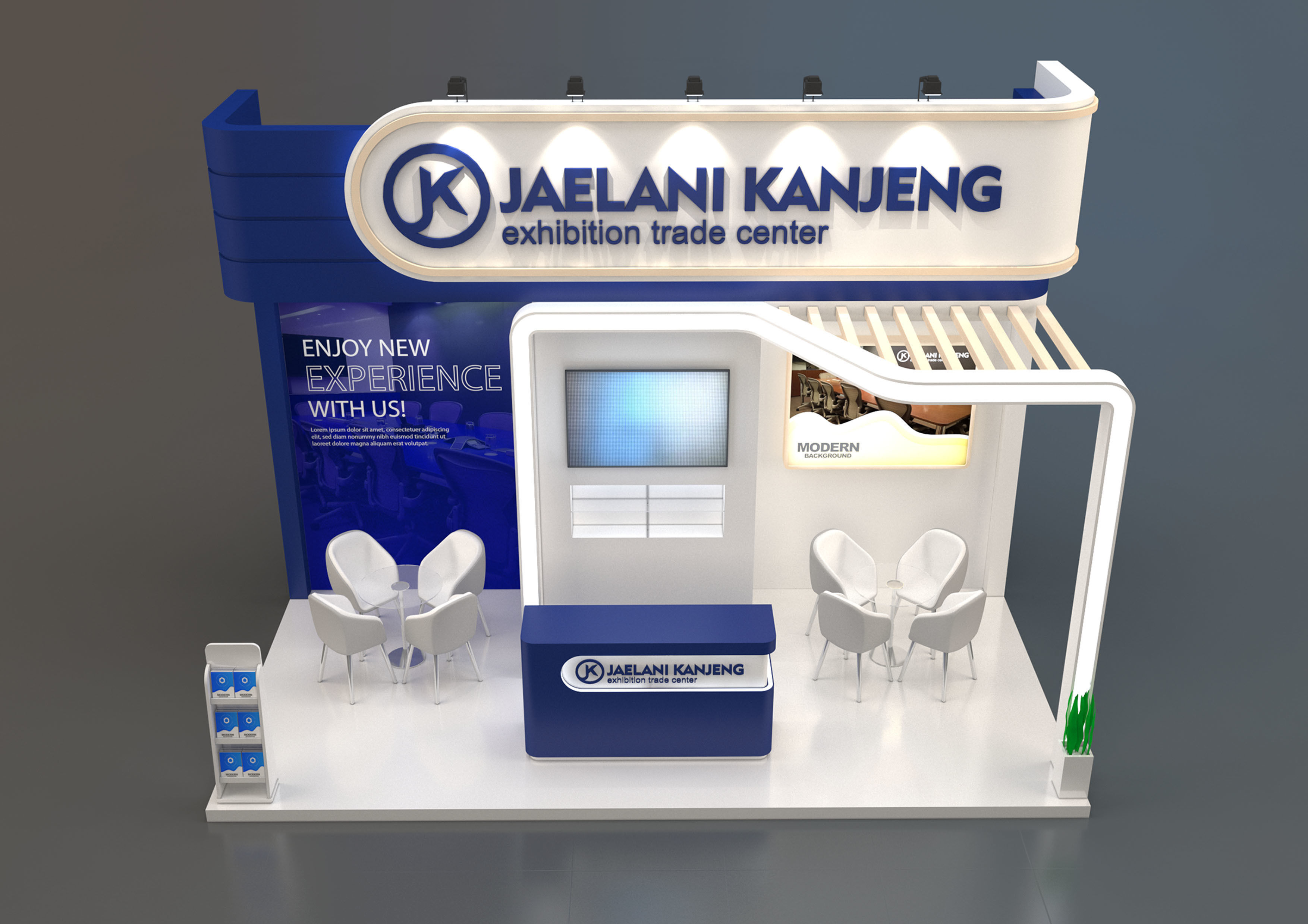exhibition stand 18 sqm 3D model | CGTrader